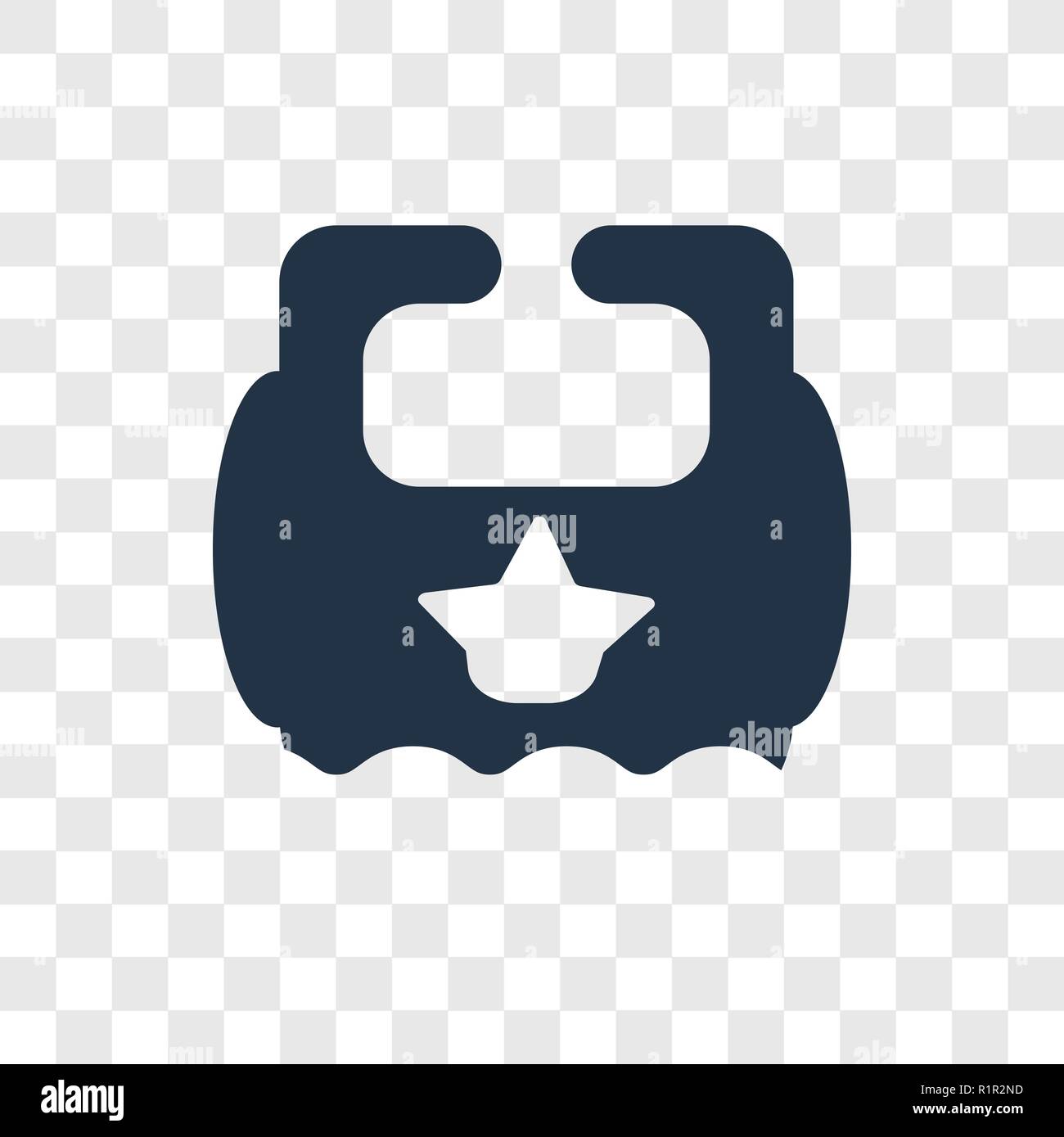 Bib vector icon isolated on transparent background, Bib transparency ...