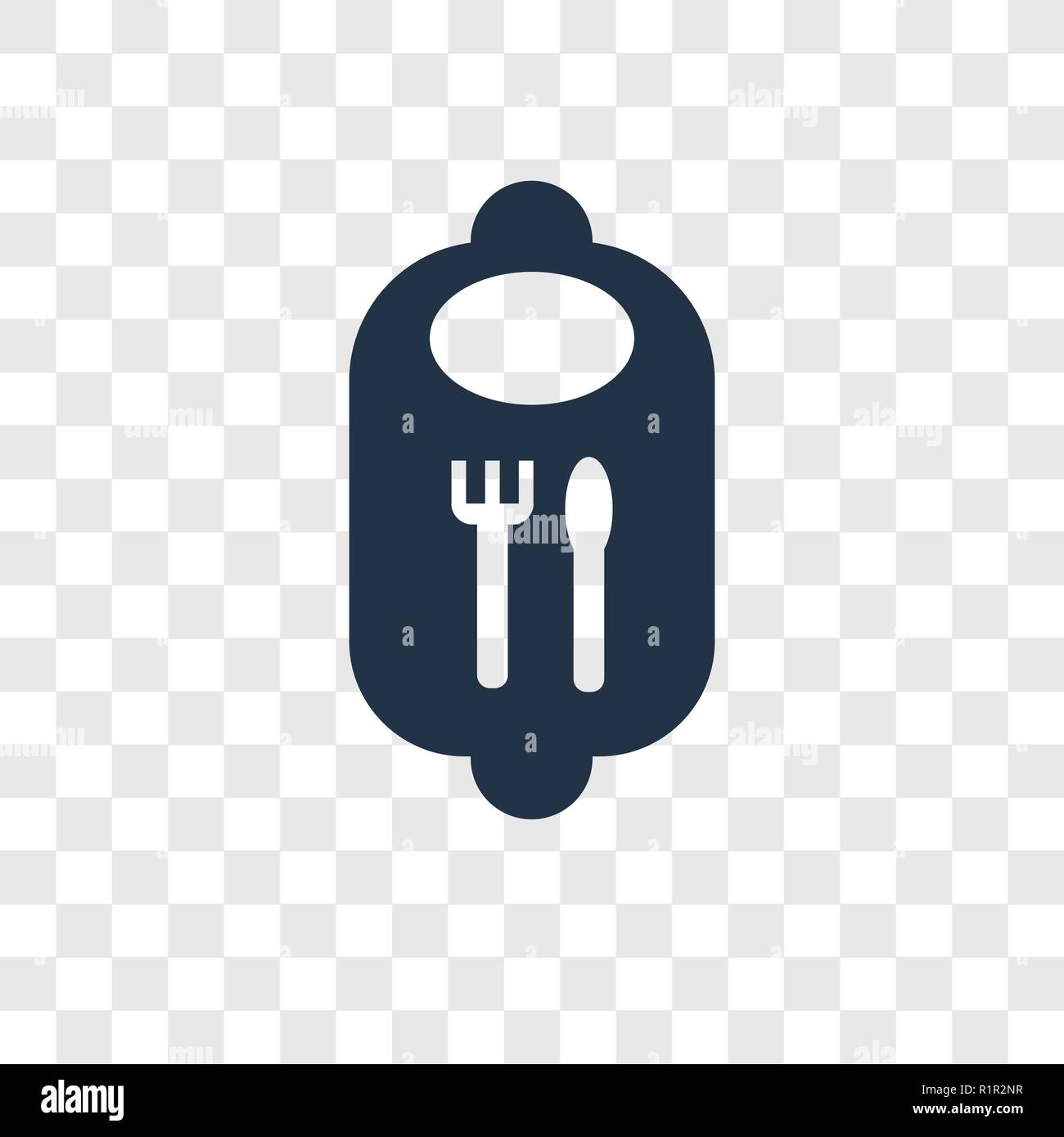 Bib vector icon isolated on transparent background, Bib transparency ...