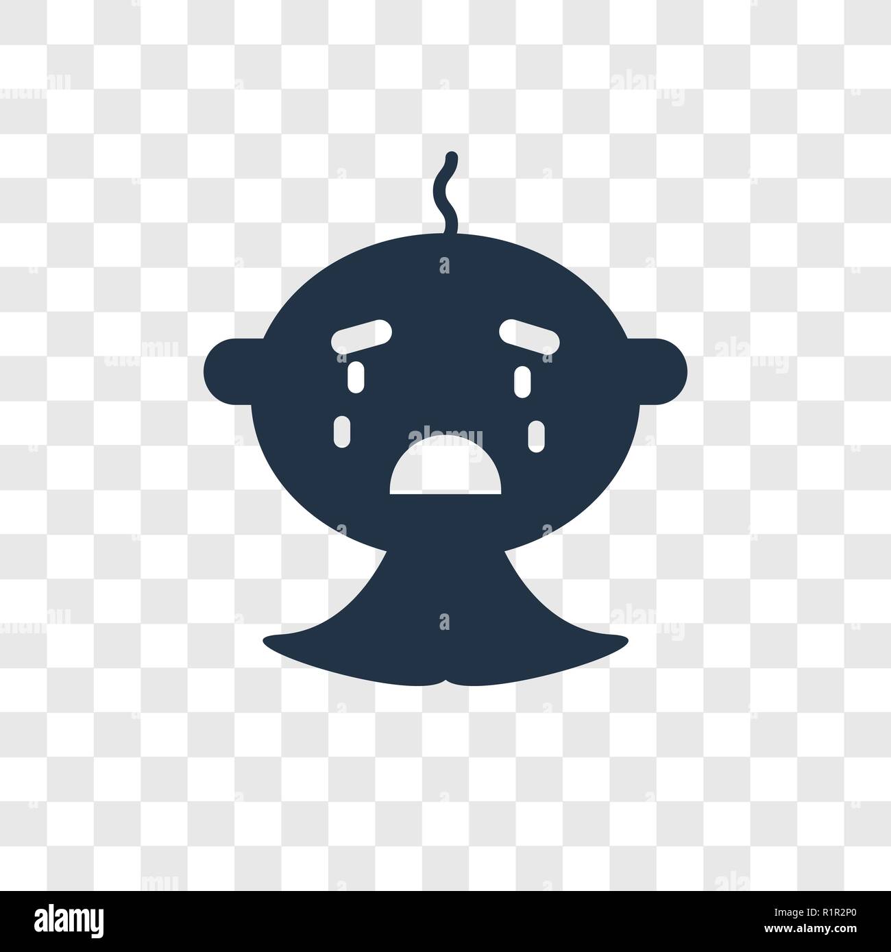 Cry vector icon isolated on transparent background, Cry transparency ...