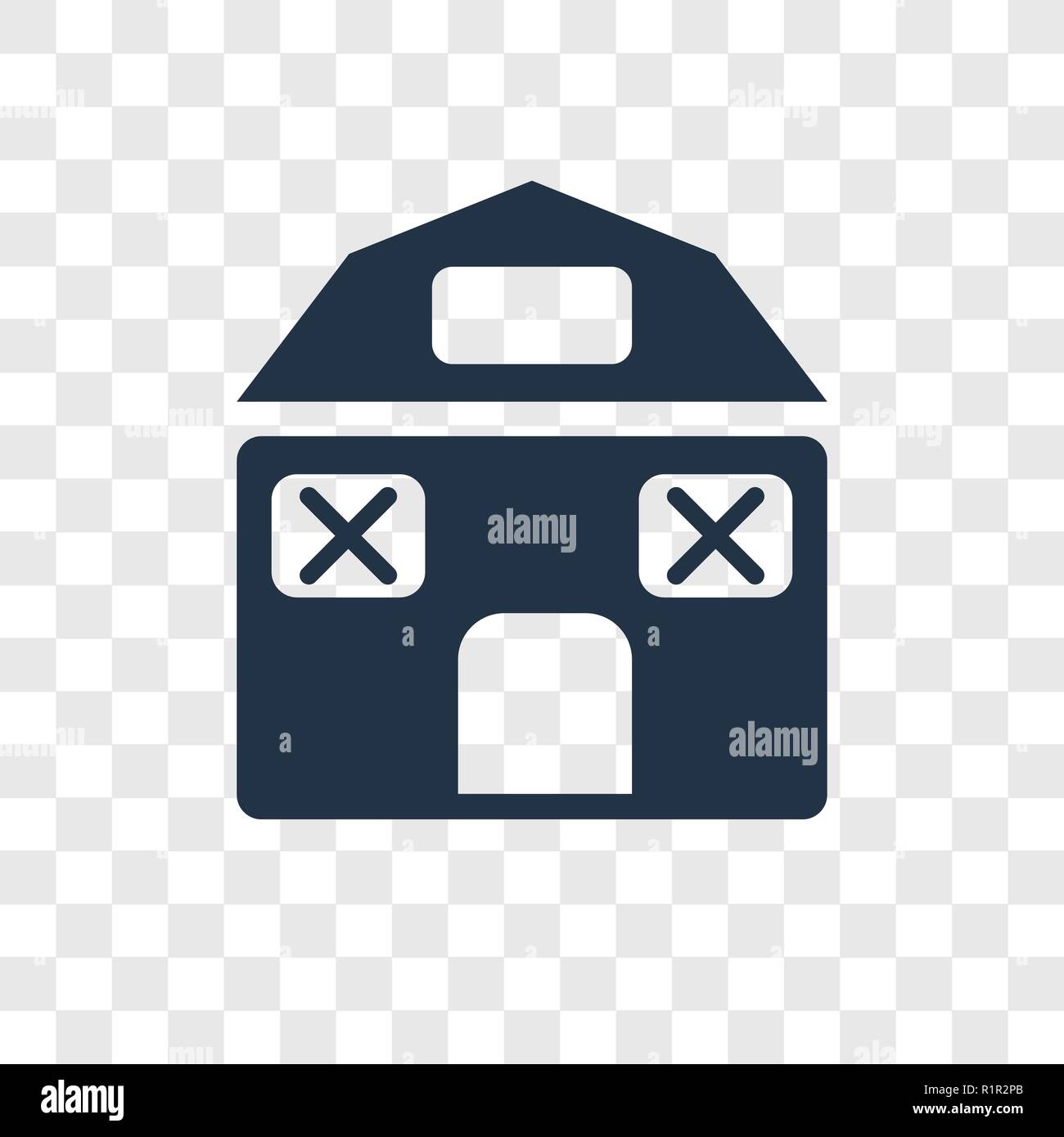Barn vector icon isolated on transparent background, Barn transparency ...