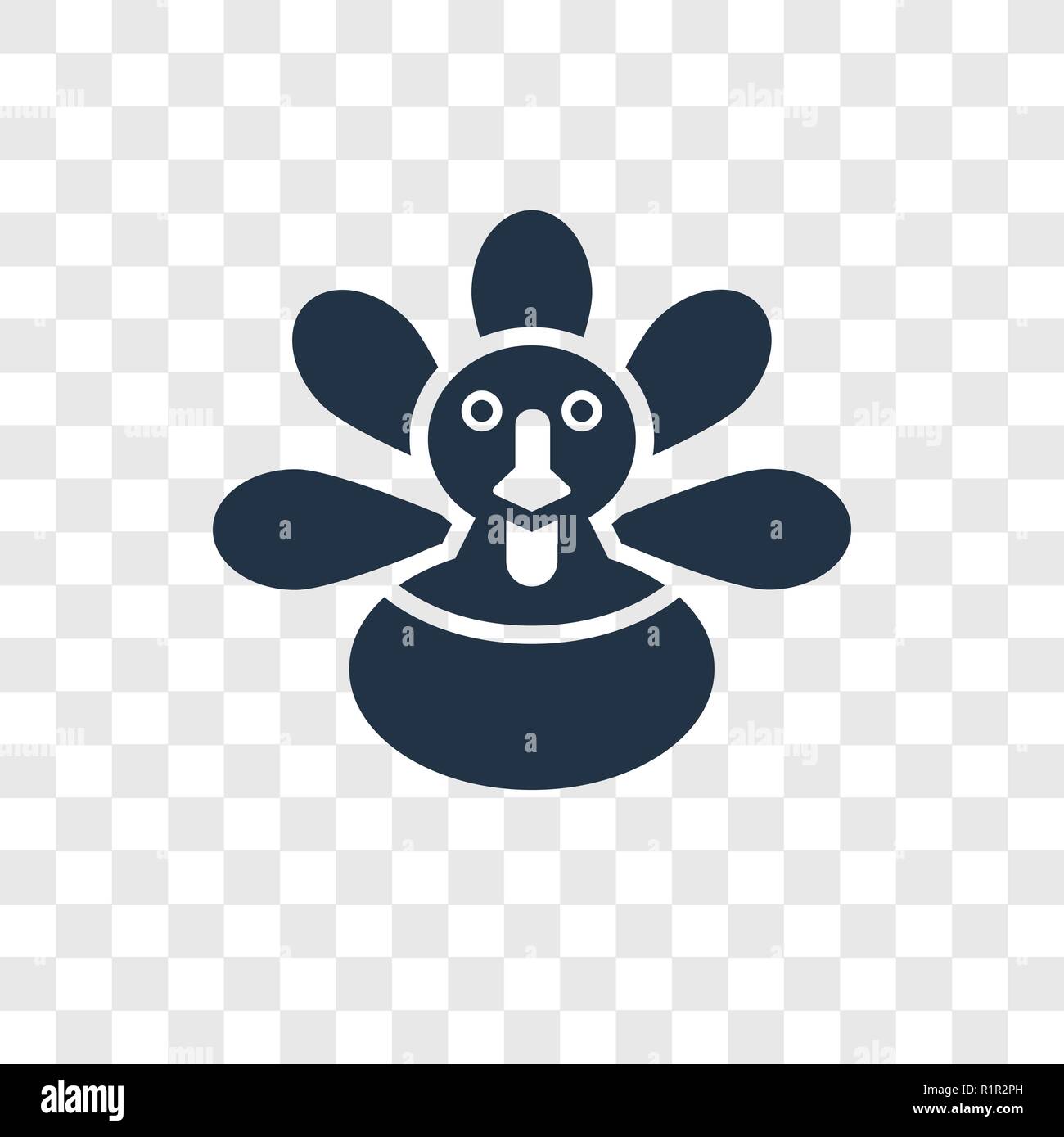 Turkey vector icon isolated on transparent background, Turkey ...