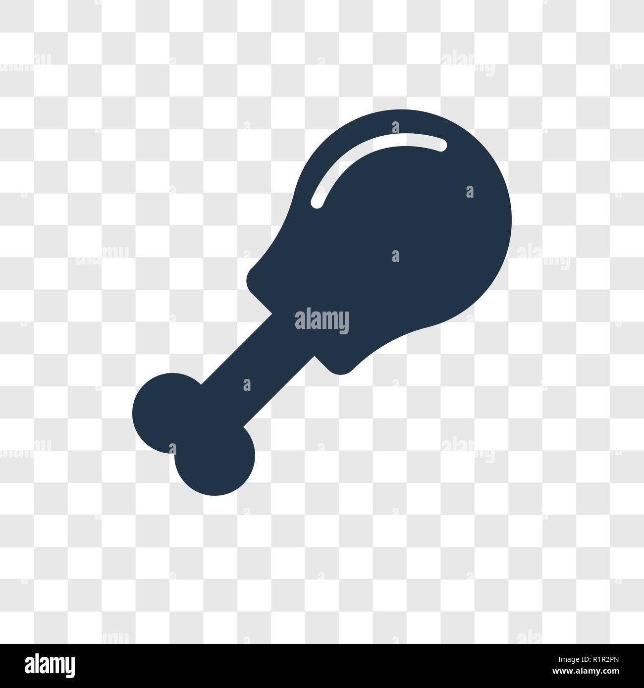Chicken leg vector icon isolated on transparent background, Chicken leg ...