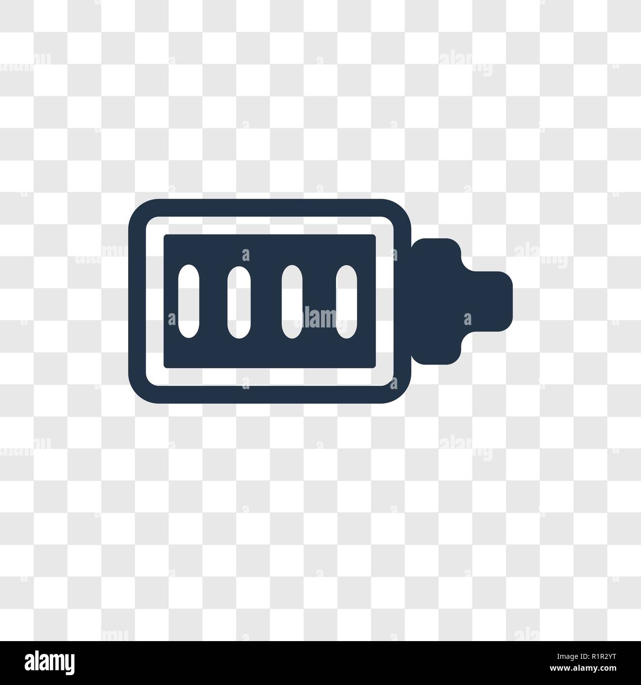 Full Battery vector icon isolated on transparent background, Full ...