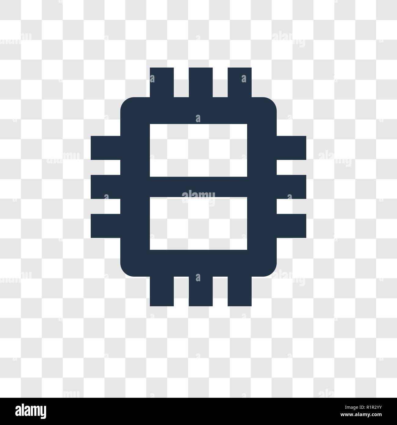 Chip vector icon isolated on transparent background, Chip transparency ...