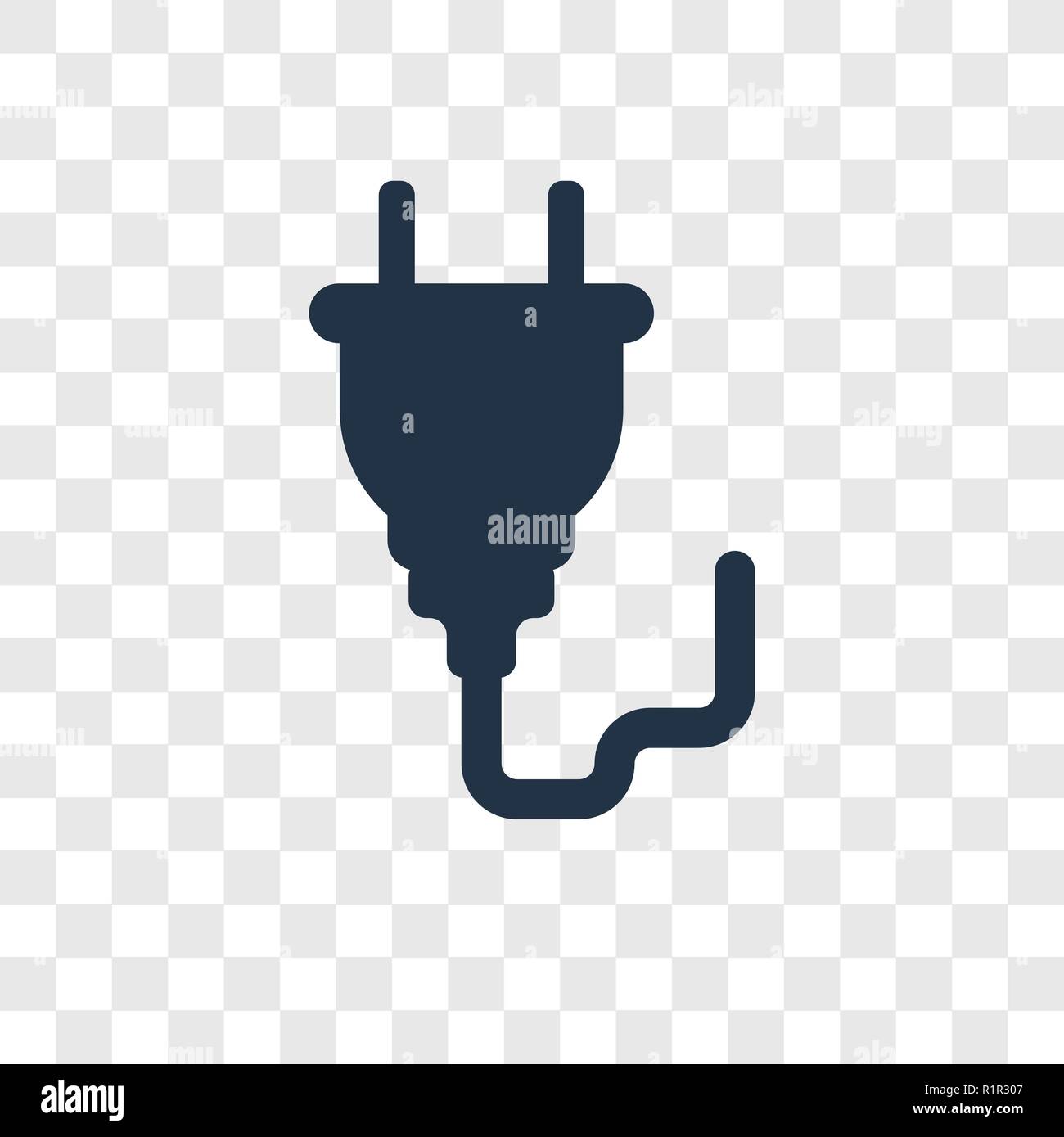Plug vector icon isolated on transparent background, Plug transparency ...