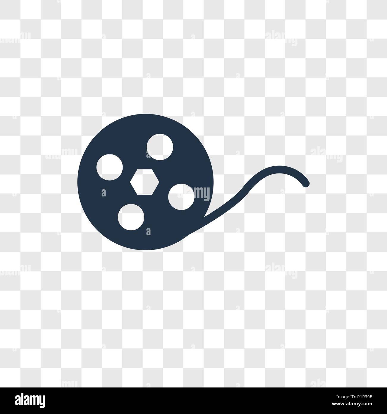 Film Roll vector icon isolated on transparent background, Film Roll ...