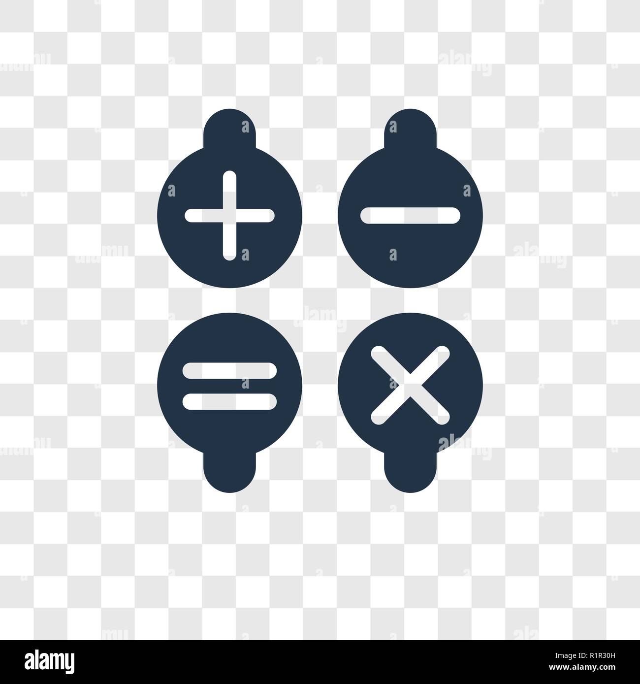 Calculating vector icon isolated on transparent background, Calculating ...