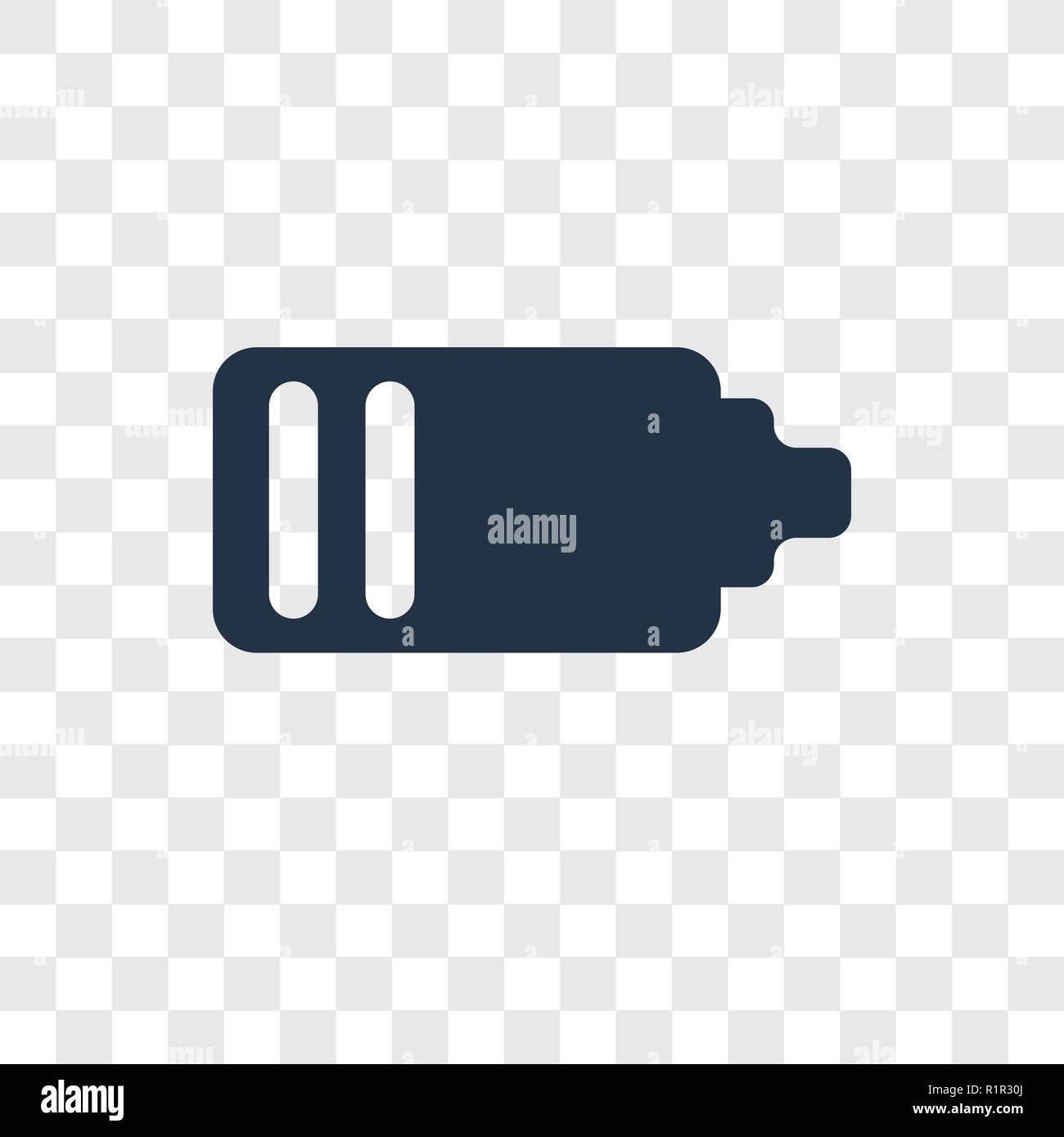 Empty Battery vector icon isolated on transparent background, Empty ...