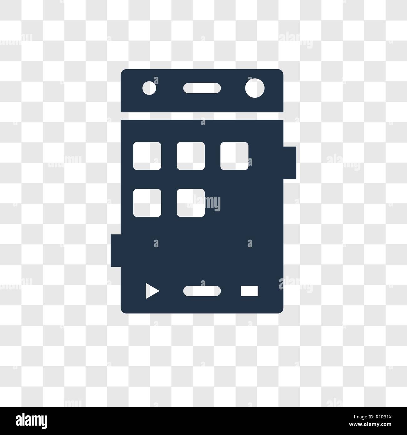 Mobile Phone vector icon isolated on transparent background, Mobile ...