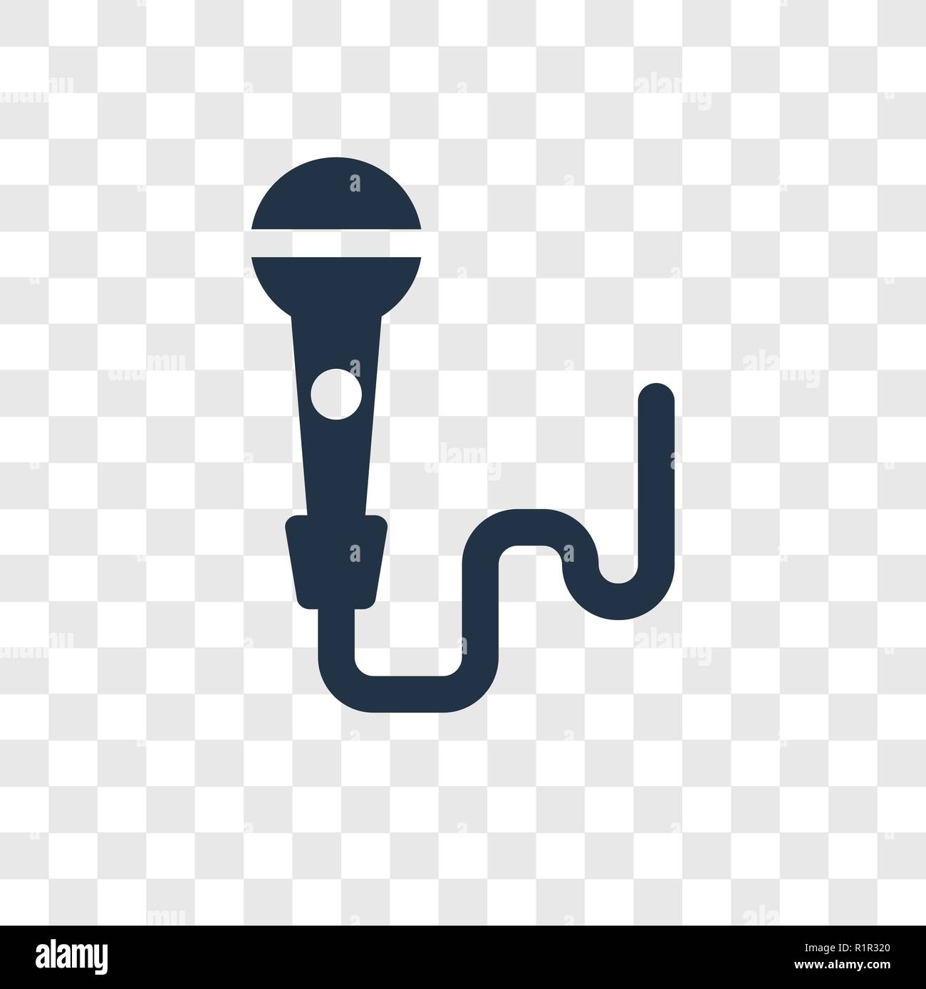 Microphone vector icon isolated on transparent background, Microphone ...