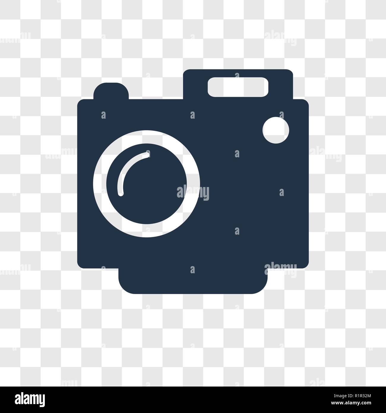 Digital Camera vector icon isolated on transparent background, Digital ...
