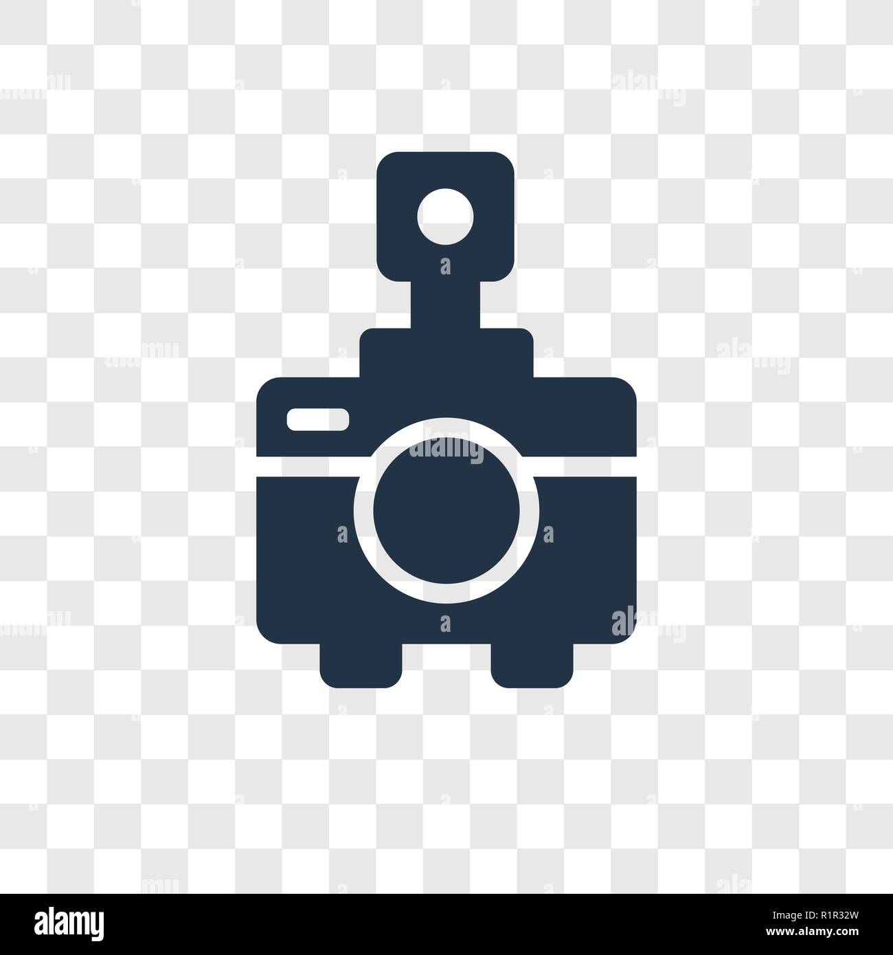 Photo Camera vector icon isolated on transparent background, Photo ...
