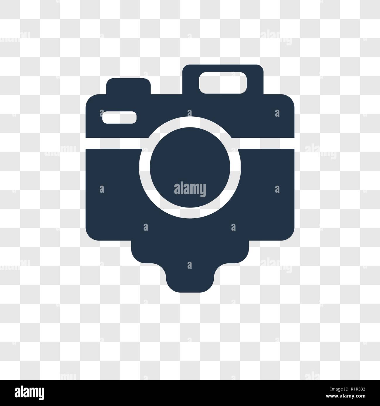 Photo Camera vector icon isolated on transparent background, Photo ...