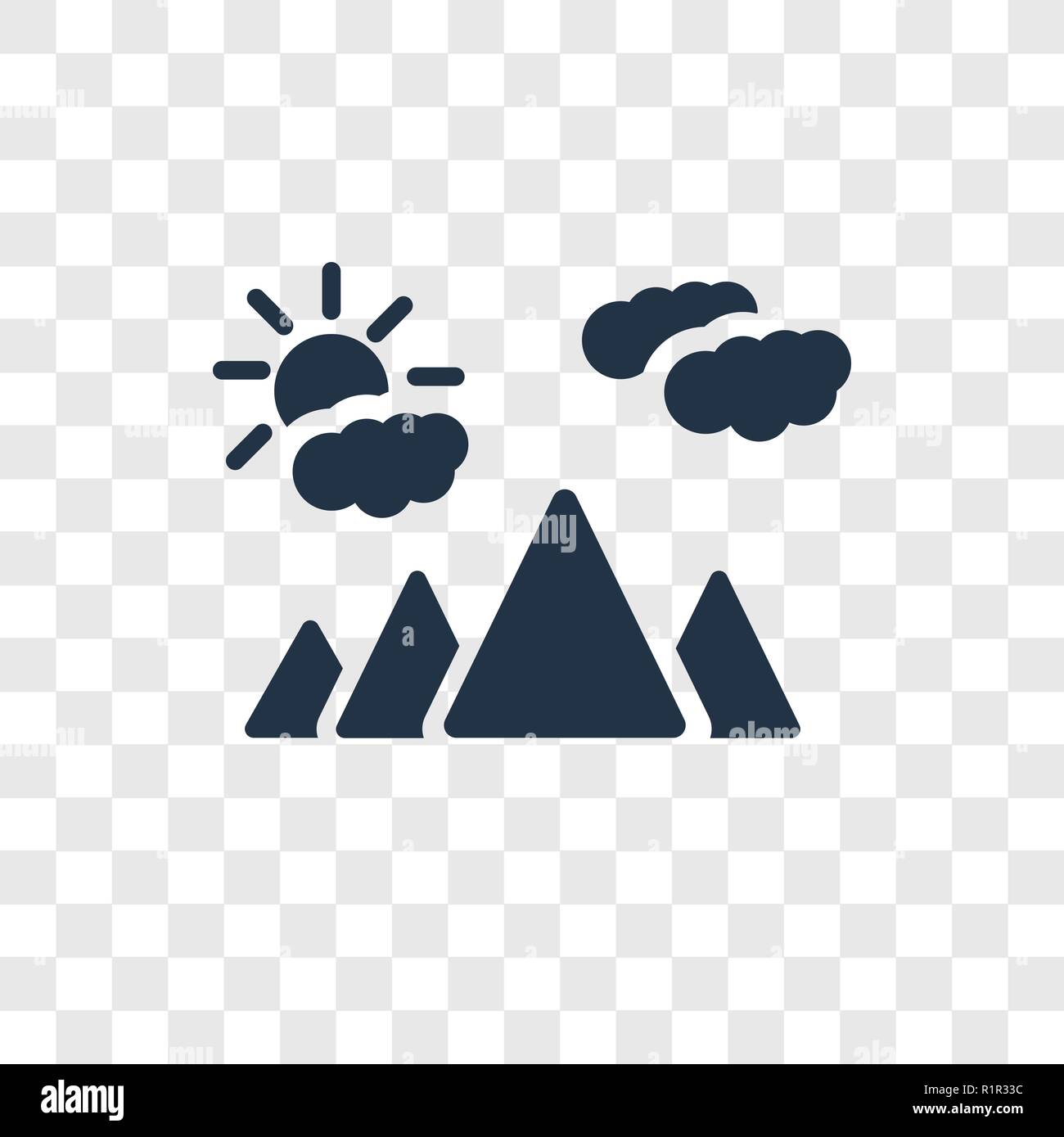 Scenic vector icon isolated on transparent background, Scenic ...