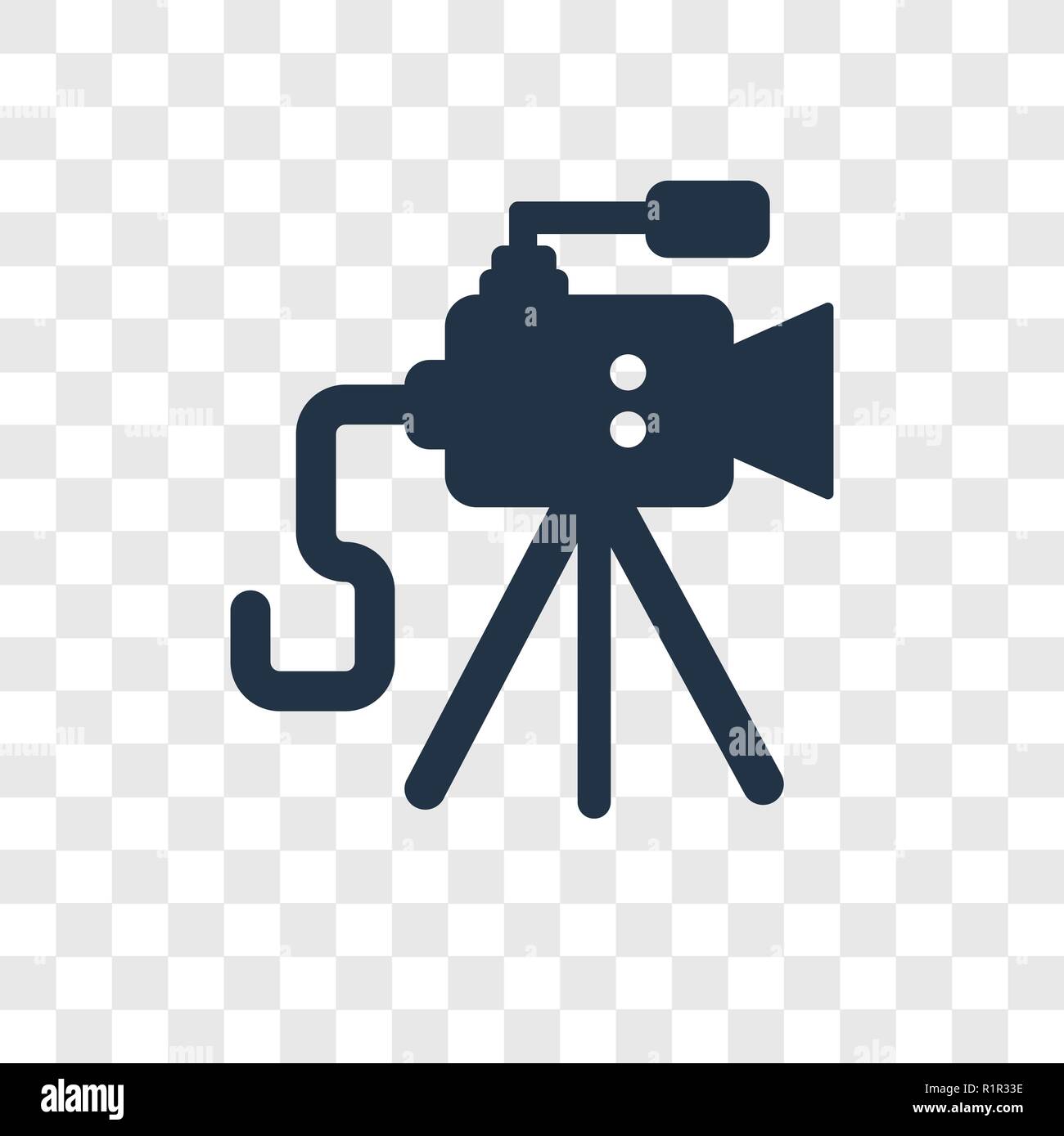 Old Video Camera vector icon isolated on transparent background, Old ...