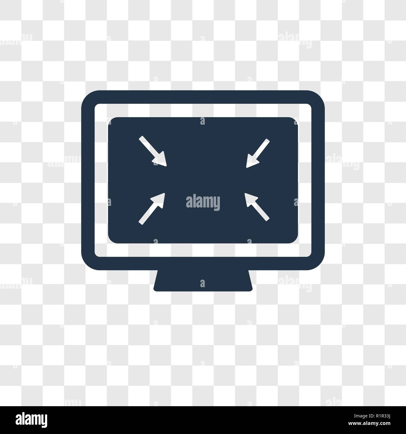 Screen Grid vector icon isolated on transparent background, Screen Grid ...