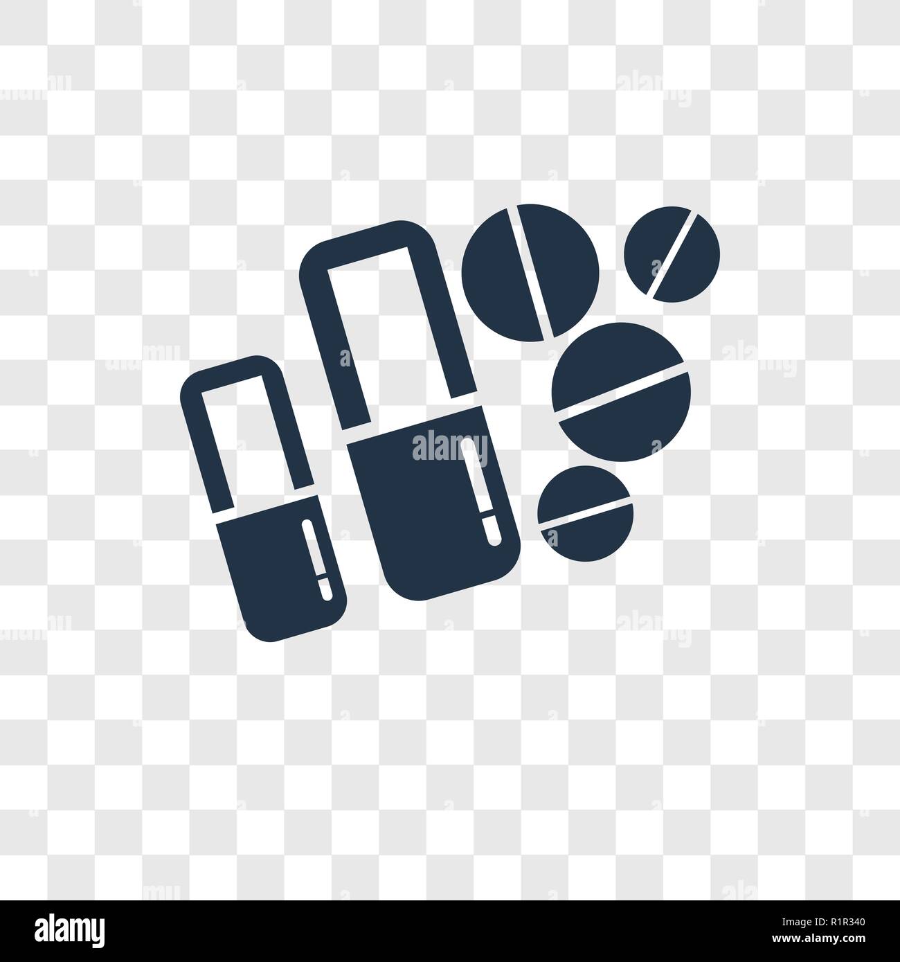 Pills vector icon isolated on transparent background, Pills ...