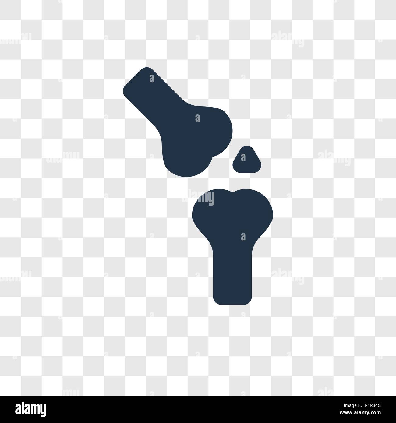 Knee vector icon isolated on transparent background, Knee transparency ...
