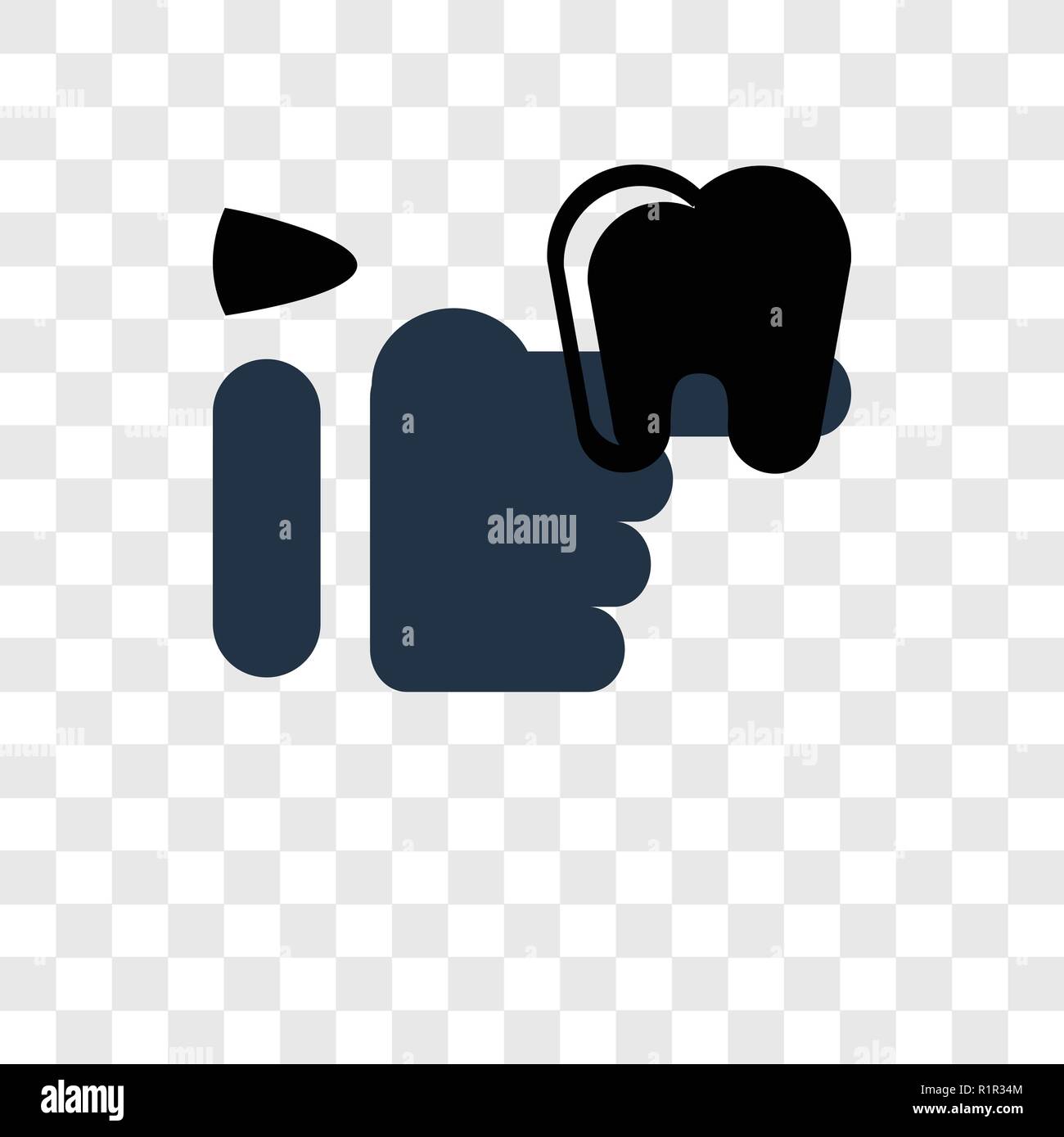 Finger vector icon isolated on transparent background, Finger ...