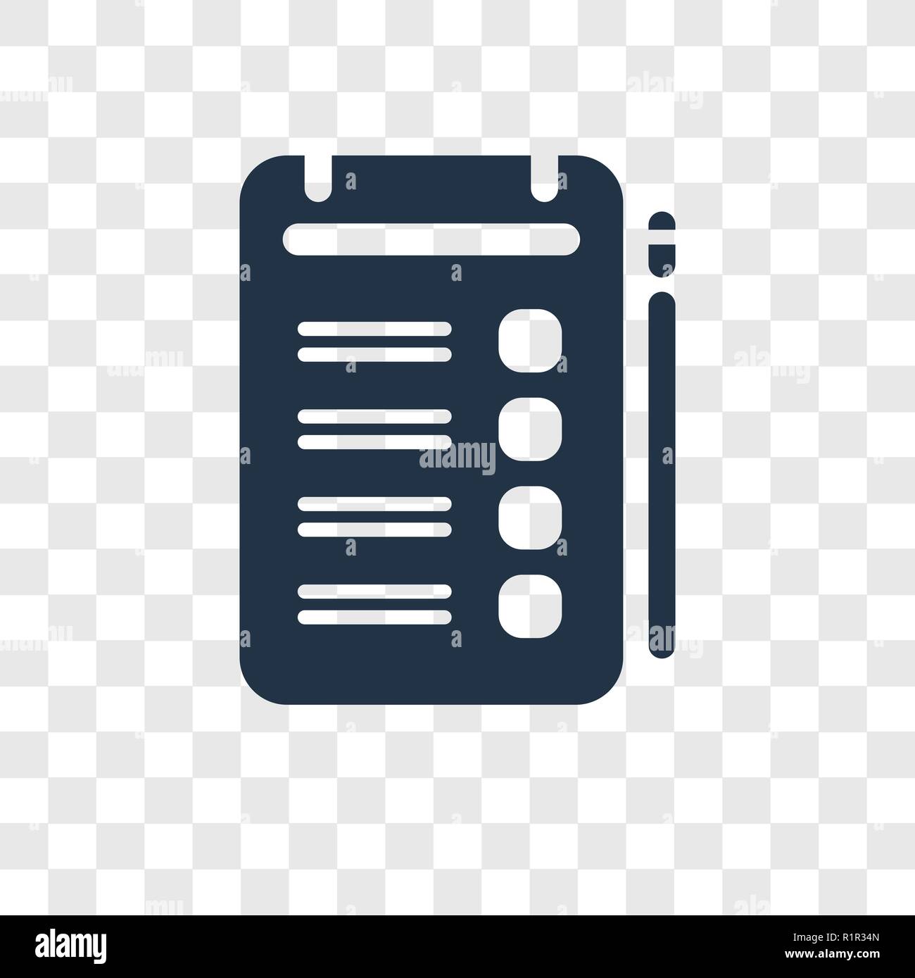 Notepad vector icon isolated on transparent background, Notepad ...