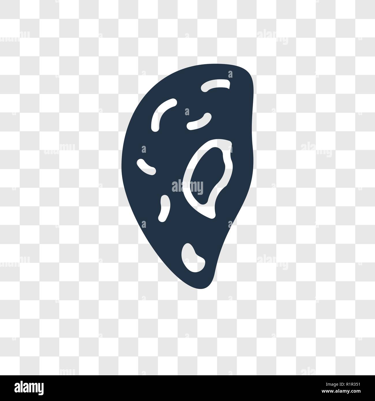 Ear vector icon isolated on transparent background, Ear transparency ...