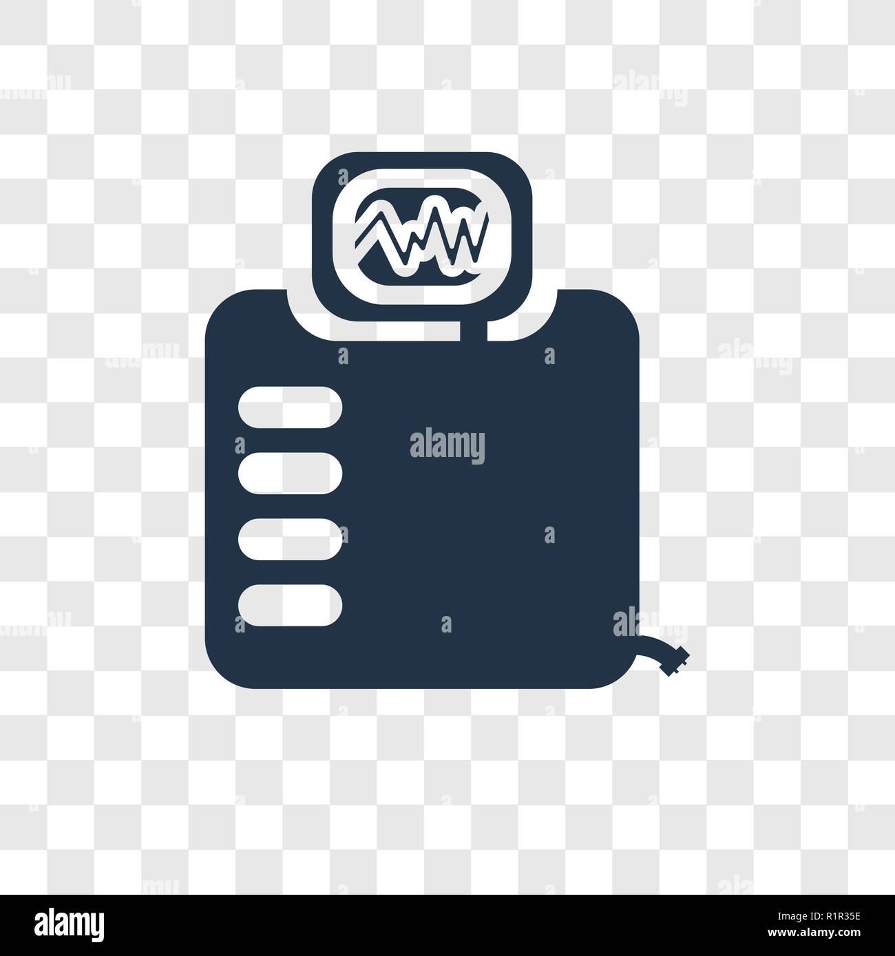 Cardiogram vector icon isolated on transparent background, Cardiogram ...