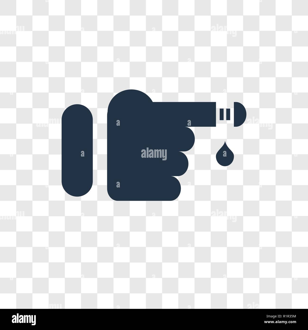 Finger vector icon isolated on transparent background, Finger ...