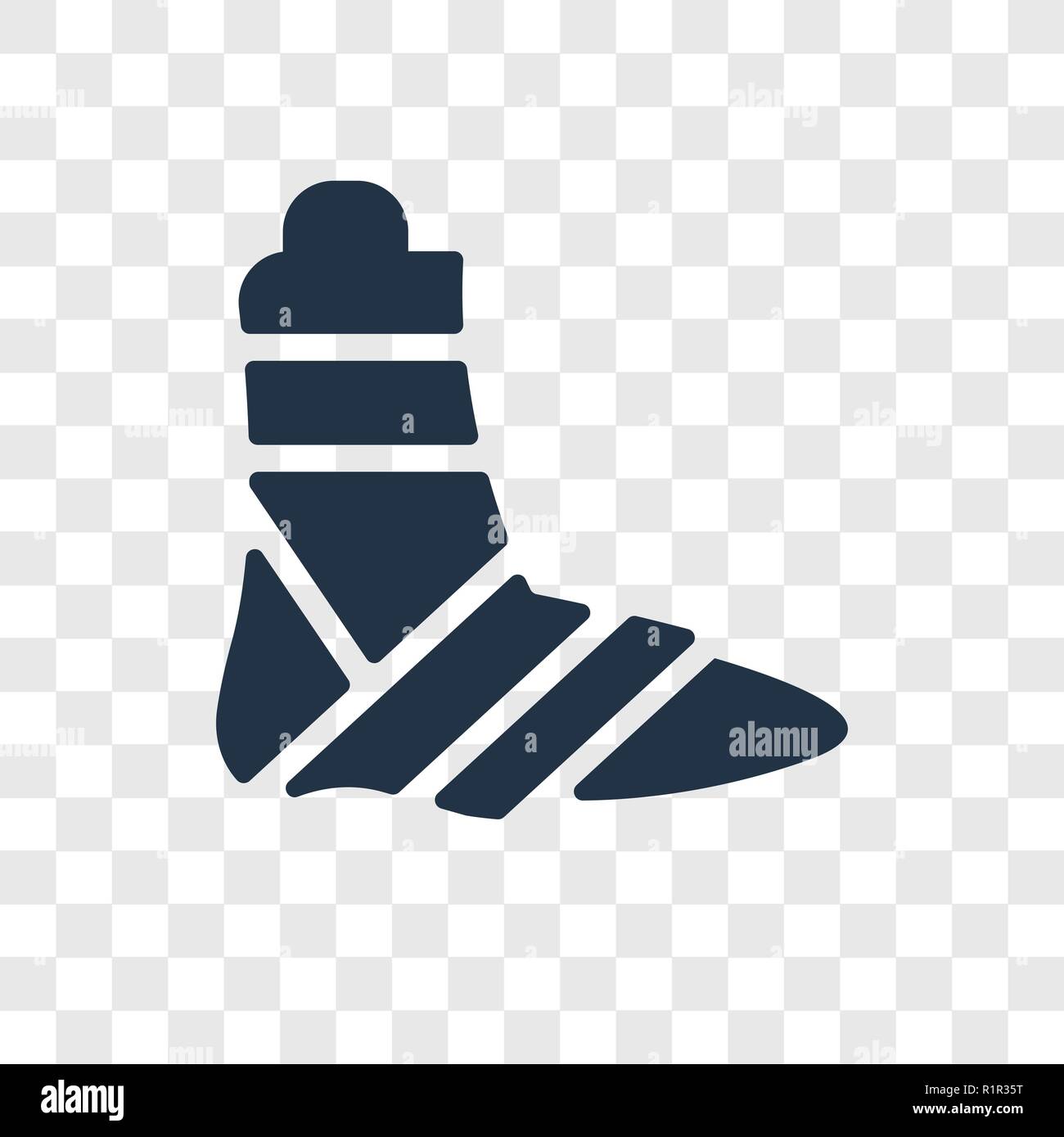 Plaste foot vector icon isolated on transparent background, Plaste foot ...