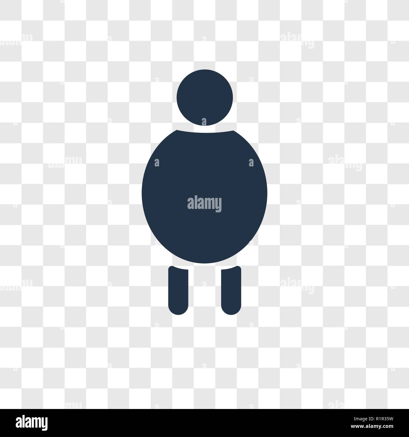 Fat vector icon isolated on transparent background, Fat transparency ...