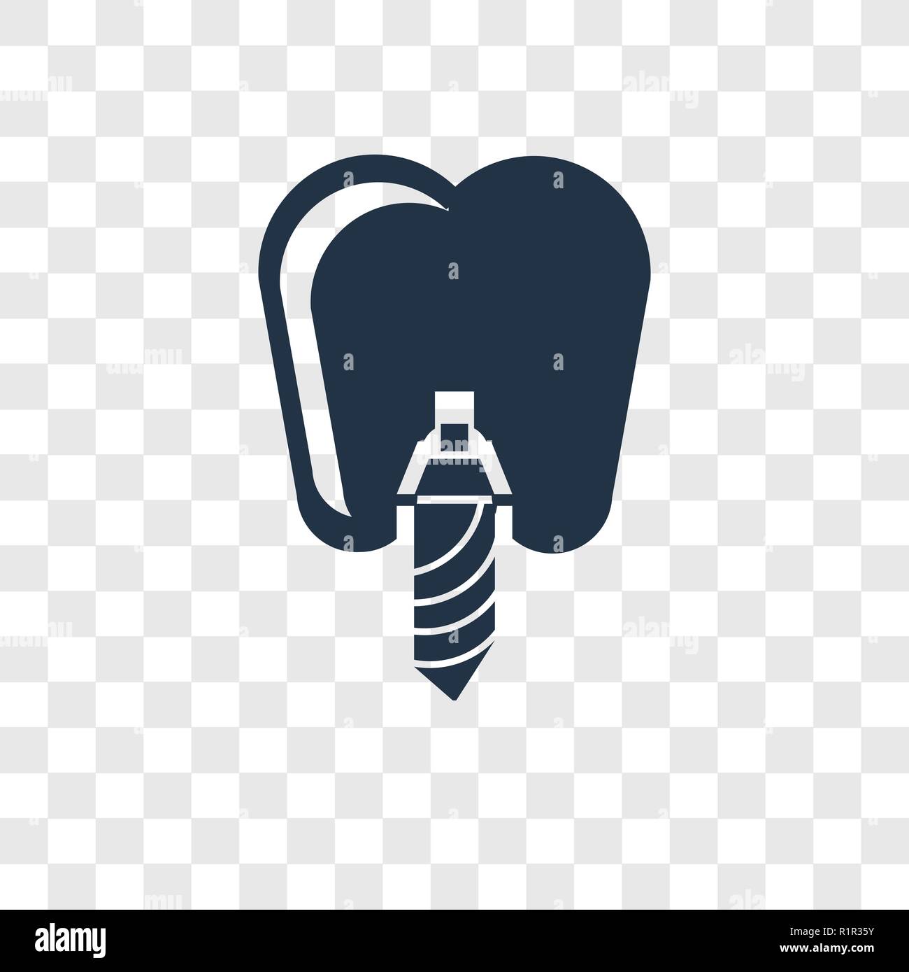 Implants vector icon isolated on transparent background, Implants ...