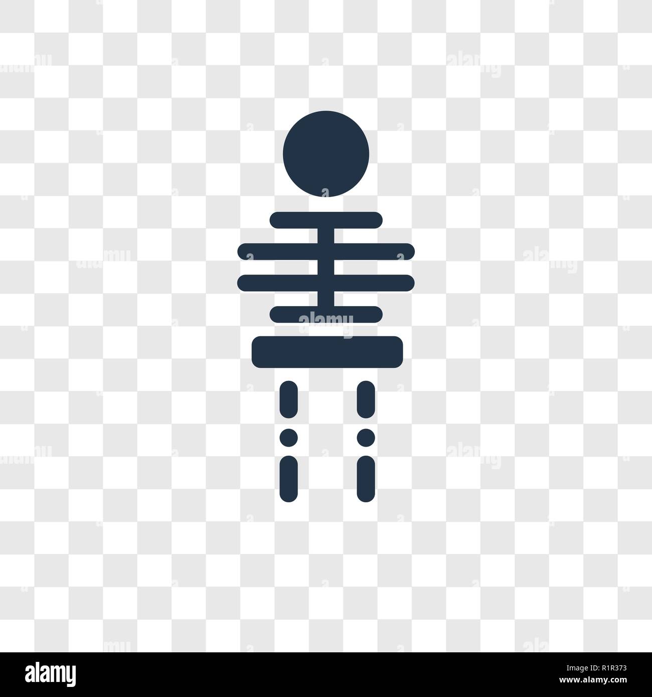 Skeleton vector icon isolated on transparent background, Skeleton ...