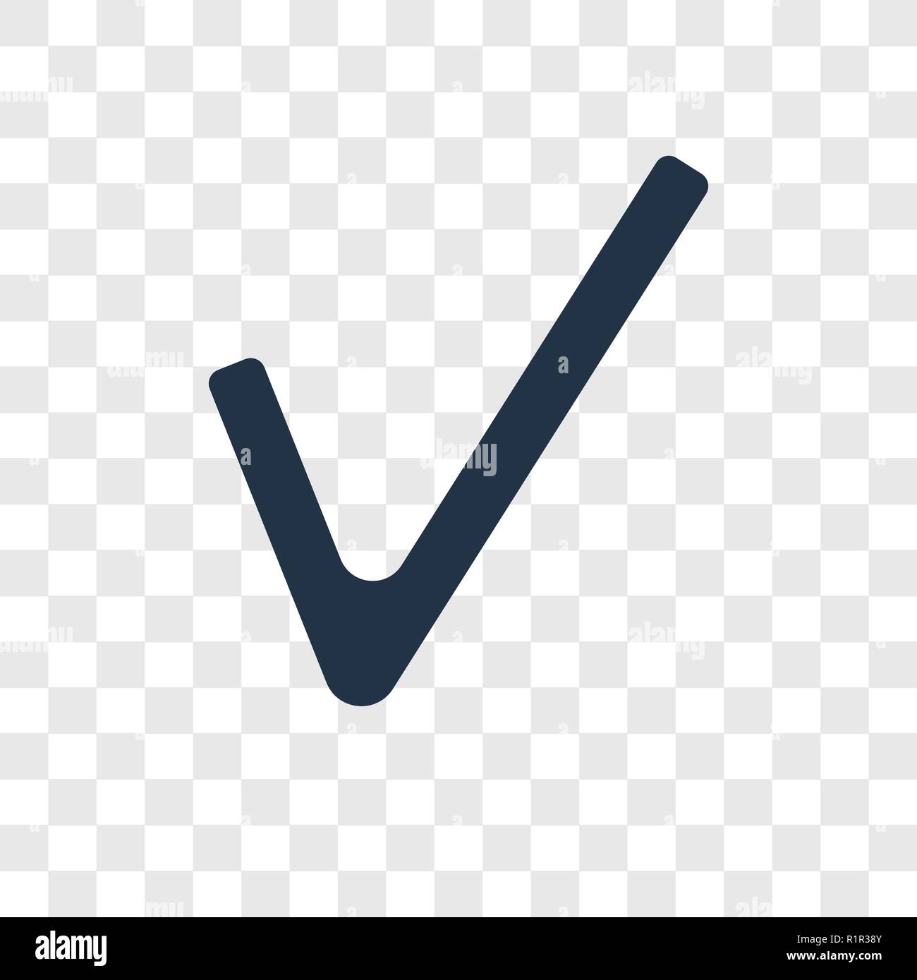 Correct vector icon isolated on transparent background, Correct ...