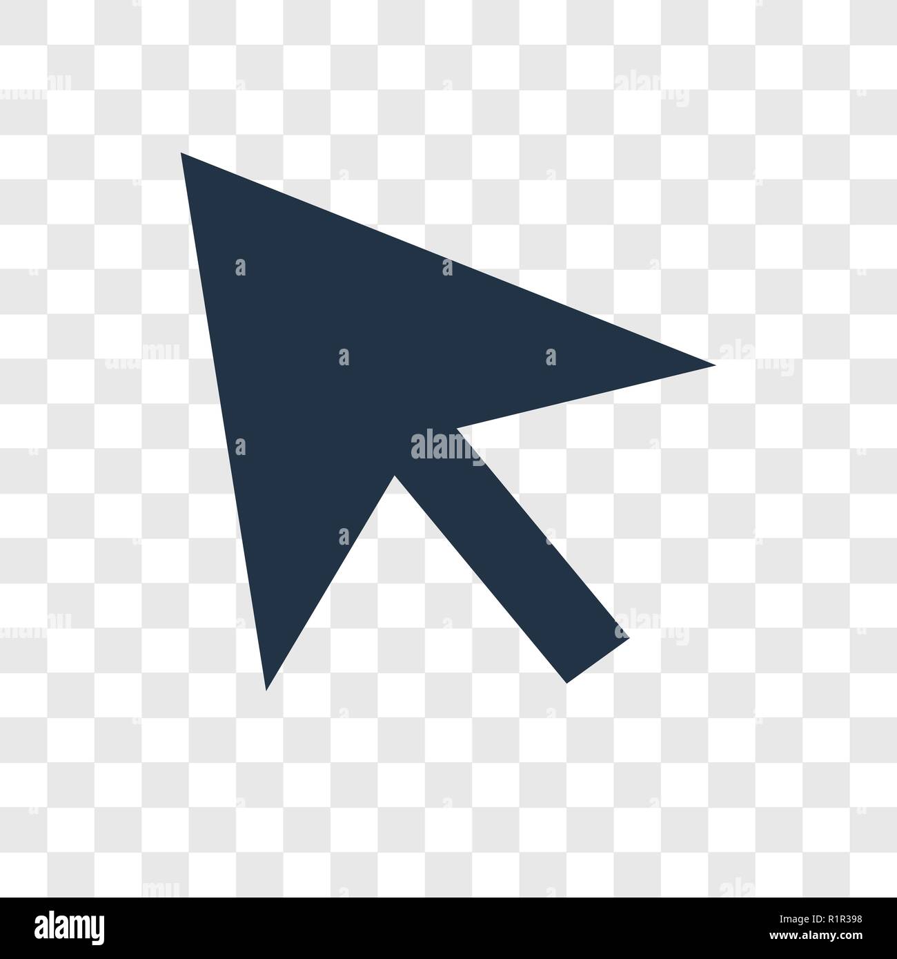 Cursor vector icon isolated on transparent background, Cursor ...