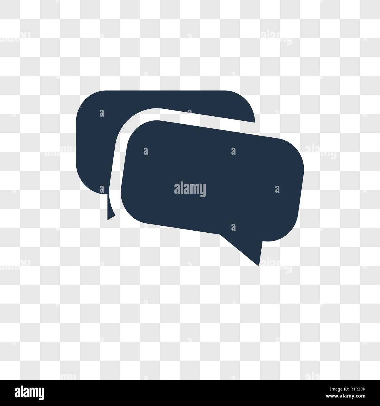 Speech bubble vector icon isolated on transparent background, Speech ...