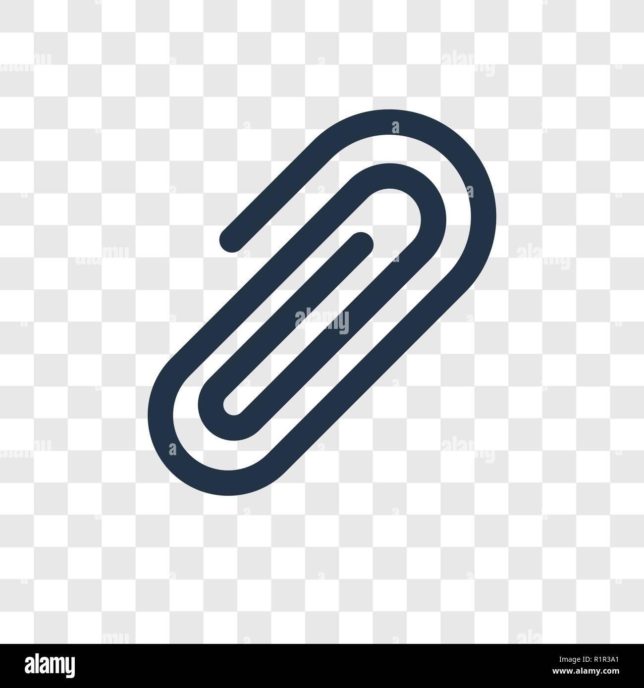 Clip vector icon isolated on transparent background, Clip transparency ...