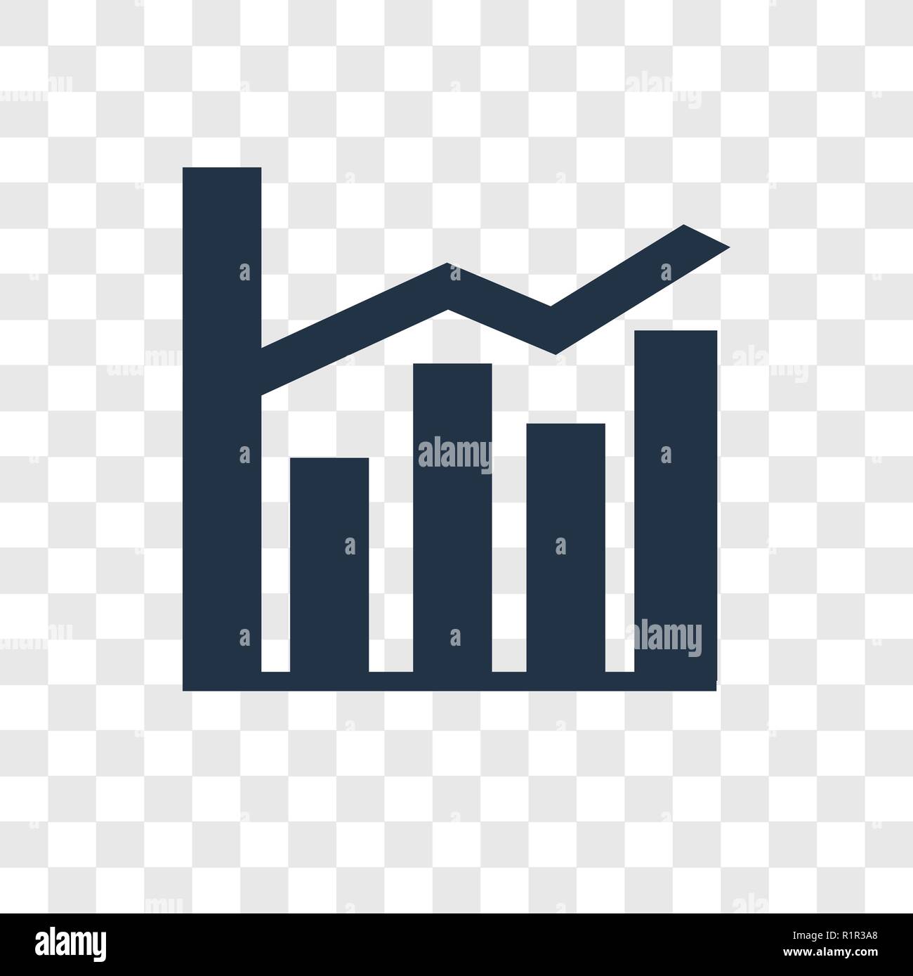 Stats vector icon isolated on transparent background, Stats ...