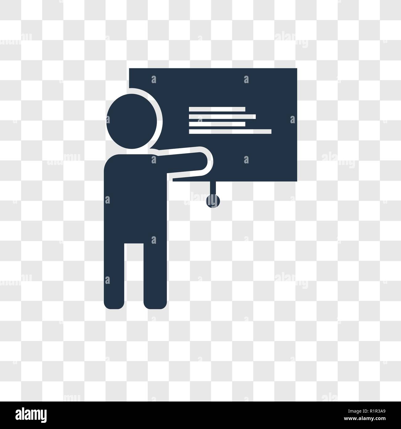 Presentation vector icon isolated on transparent background ...