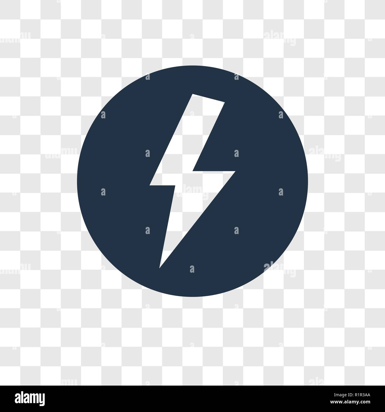 Lightning vector icon isolated on transparent background, Lightning ...