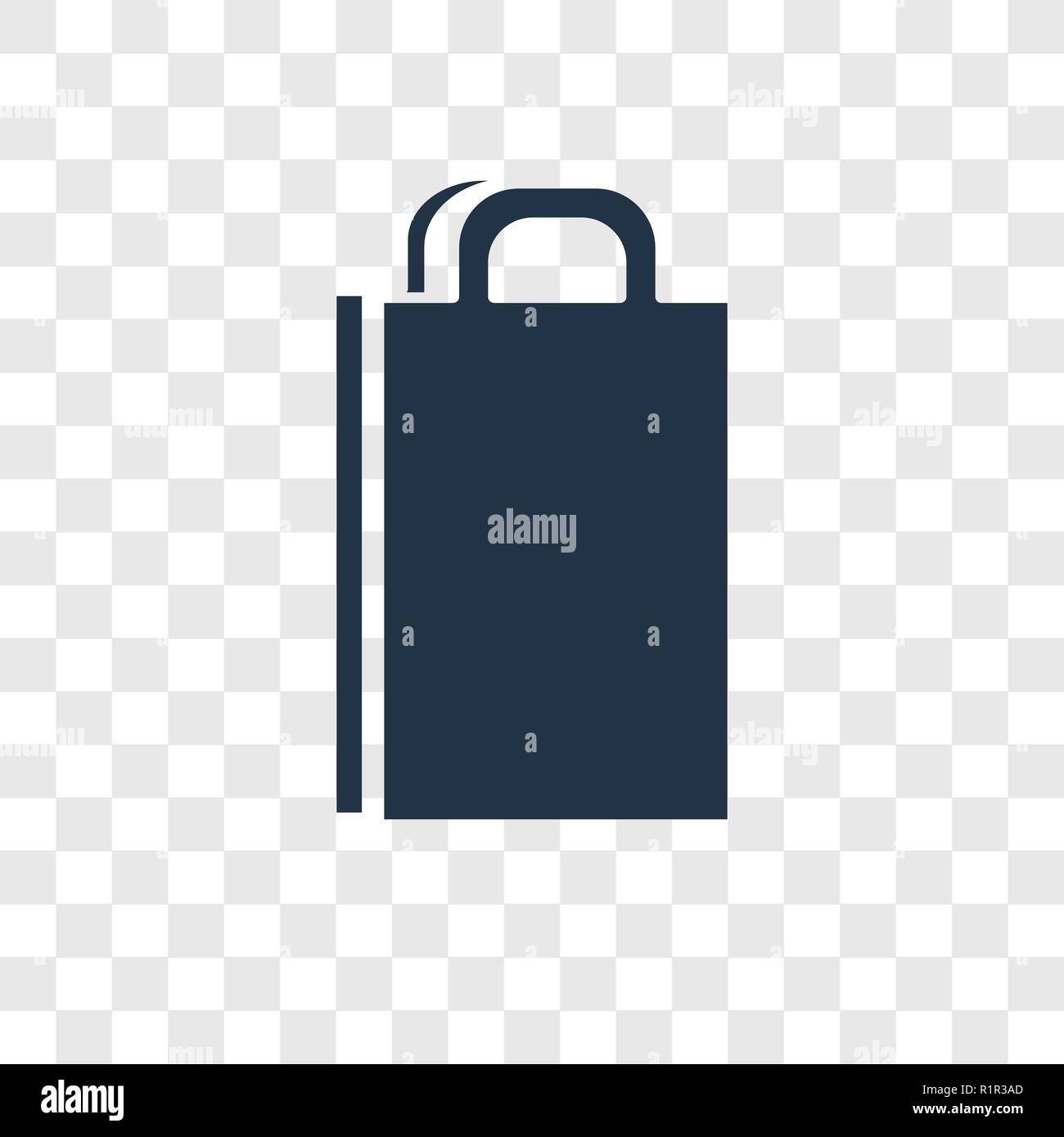 Bag vector icon isolated on transparent background, Bag transparency ...