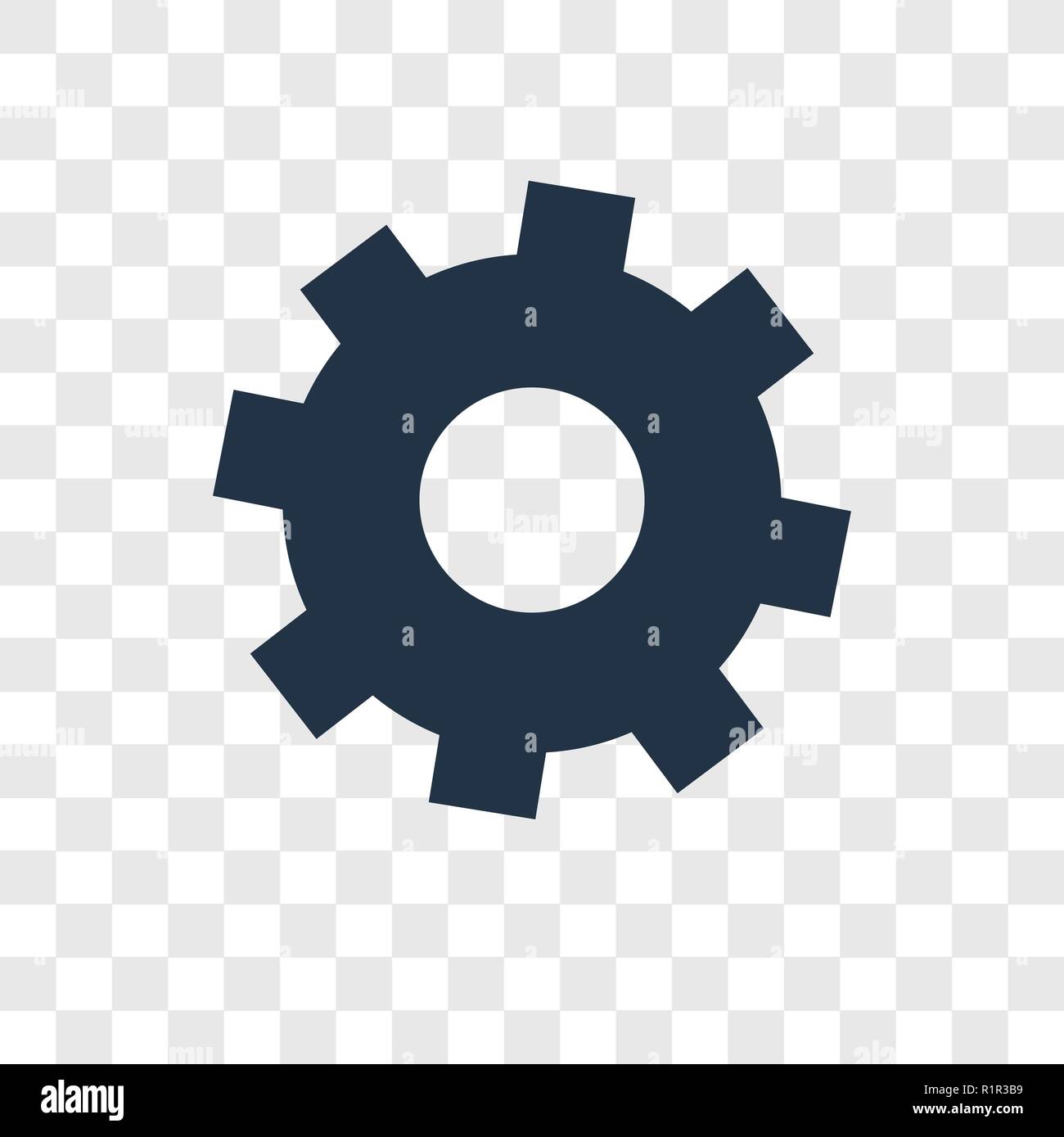 Settings vector icon isolated on transparent background, Settings ...