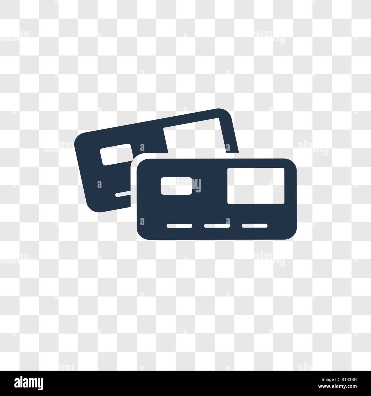 Cit card vector icon isolated on transparent background, Cit card ...