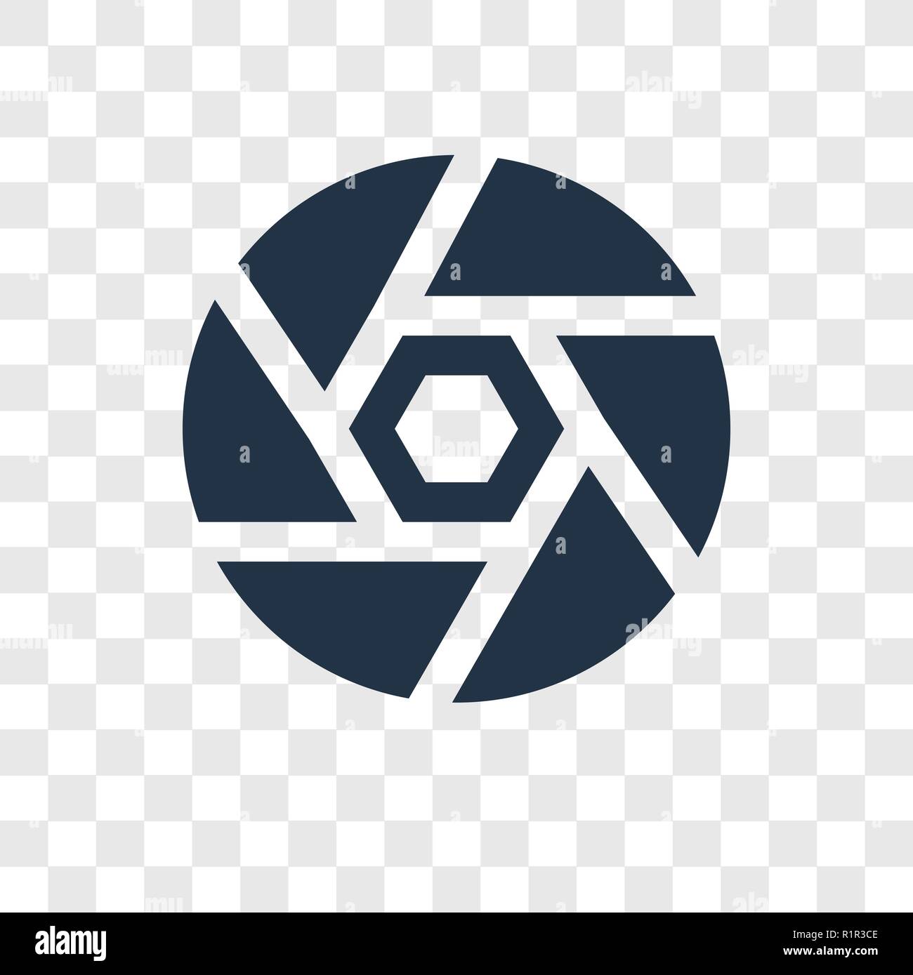 Shutter vector icon isolated on transparent background, Shutter ...