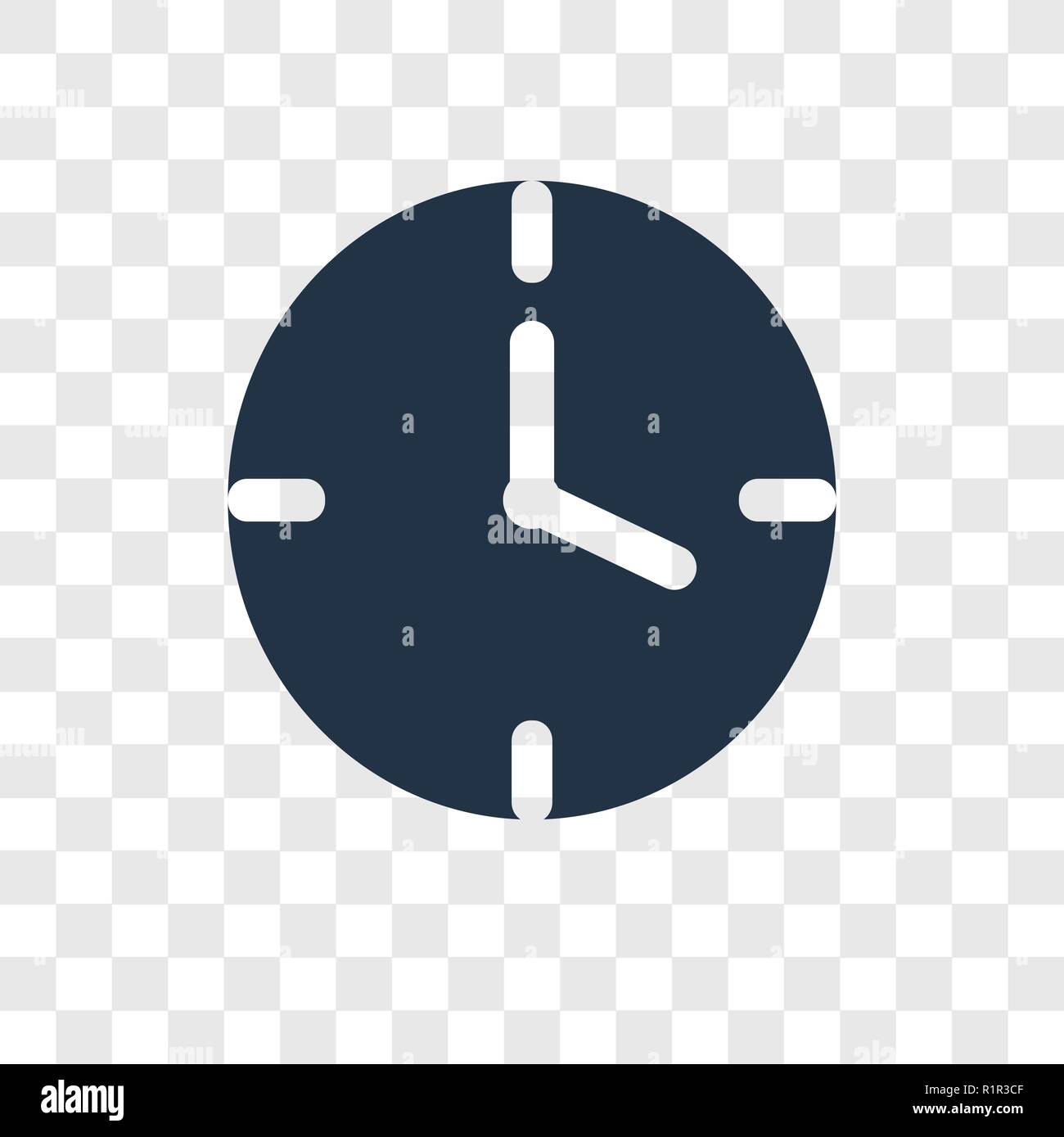 Clock vector icon isolated on transparent background, Clock ...