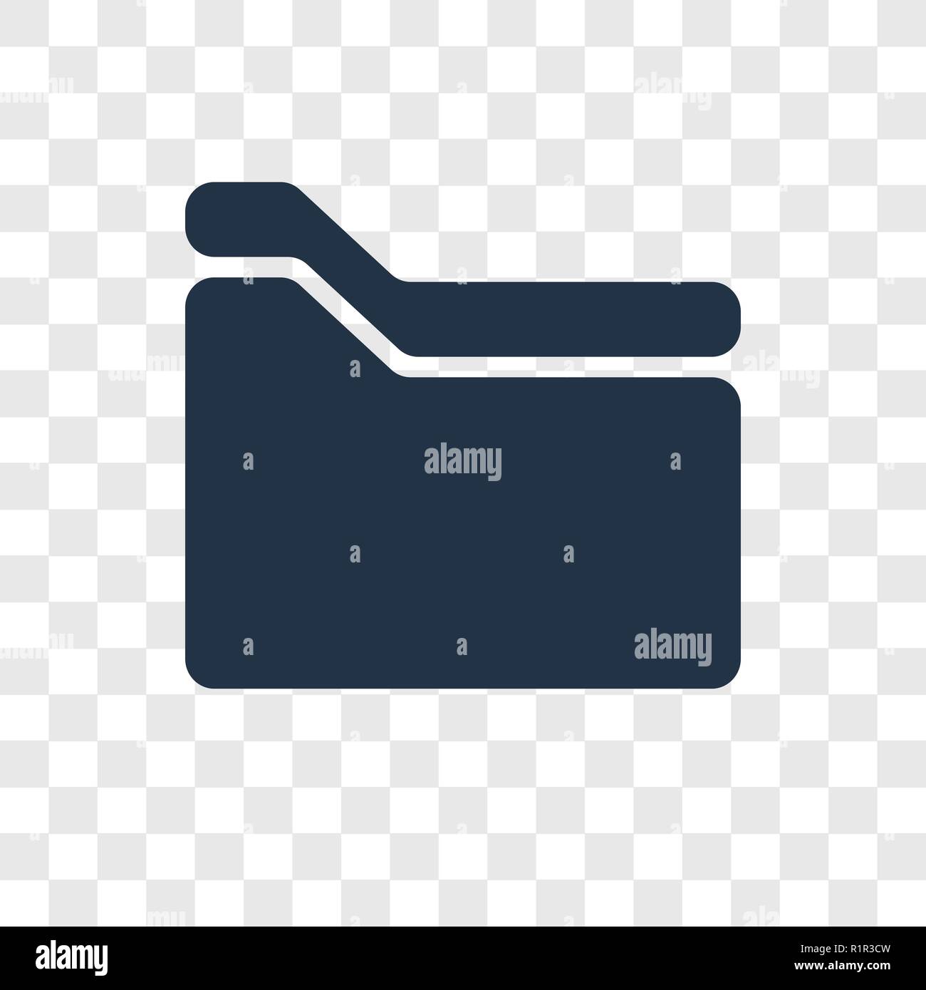 Folder vector icon isolated on transparent background, Folder ...
