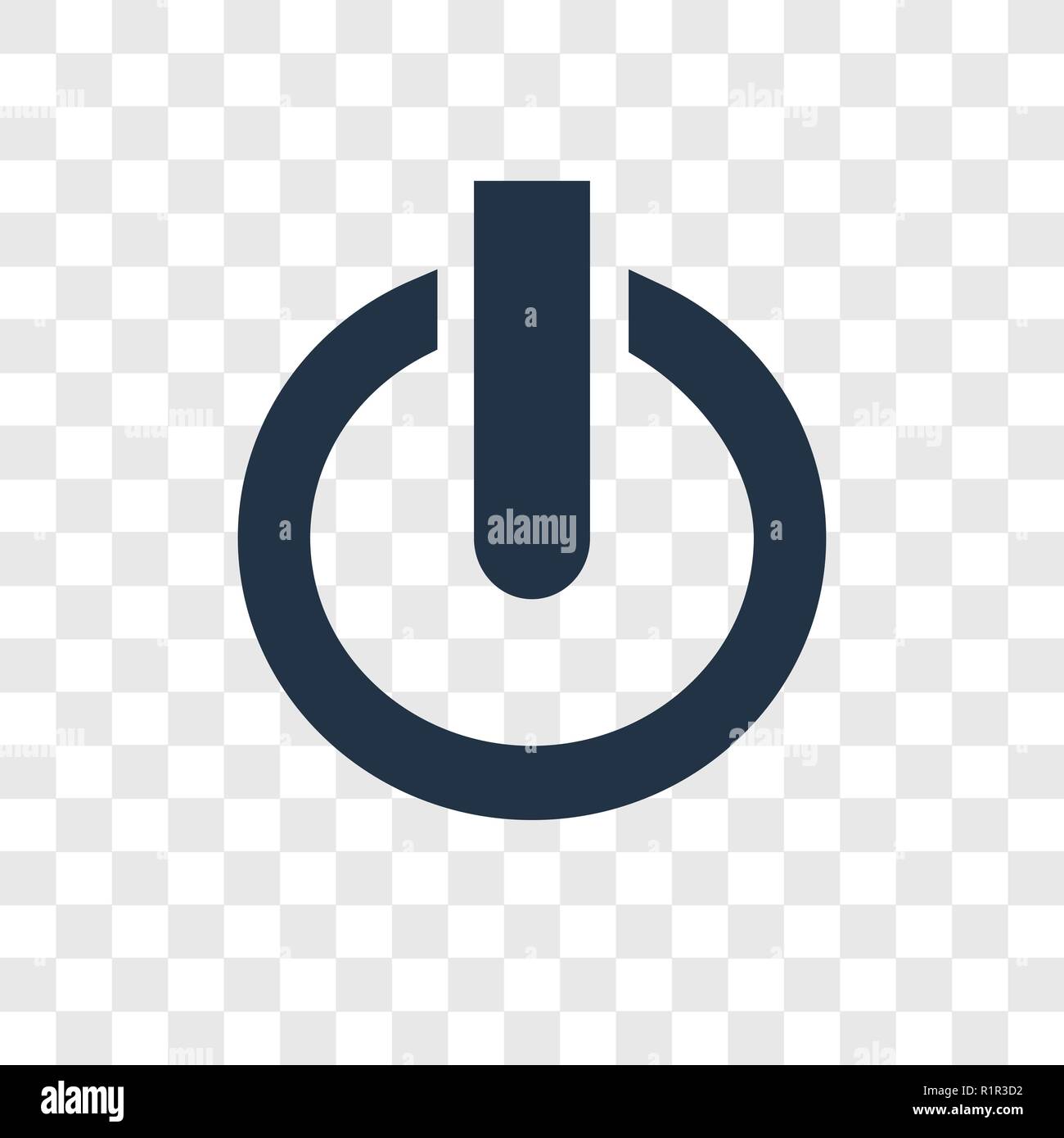 Power vector icon isolated on transparent background, Power ...