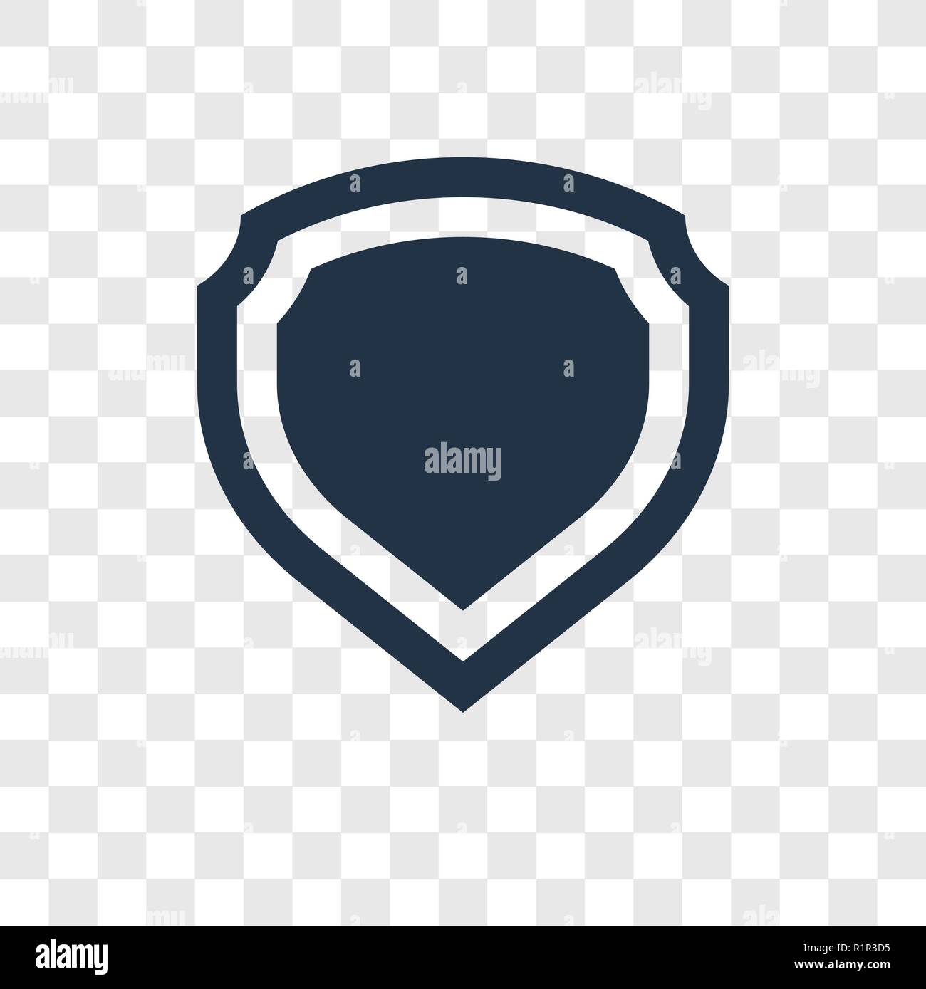 Shield vector icon isolated on transparent background, Shield ...