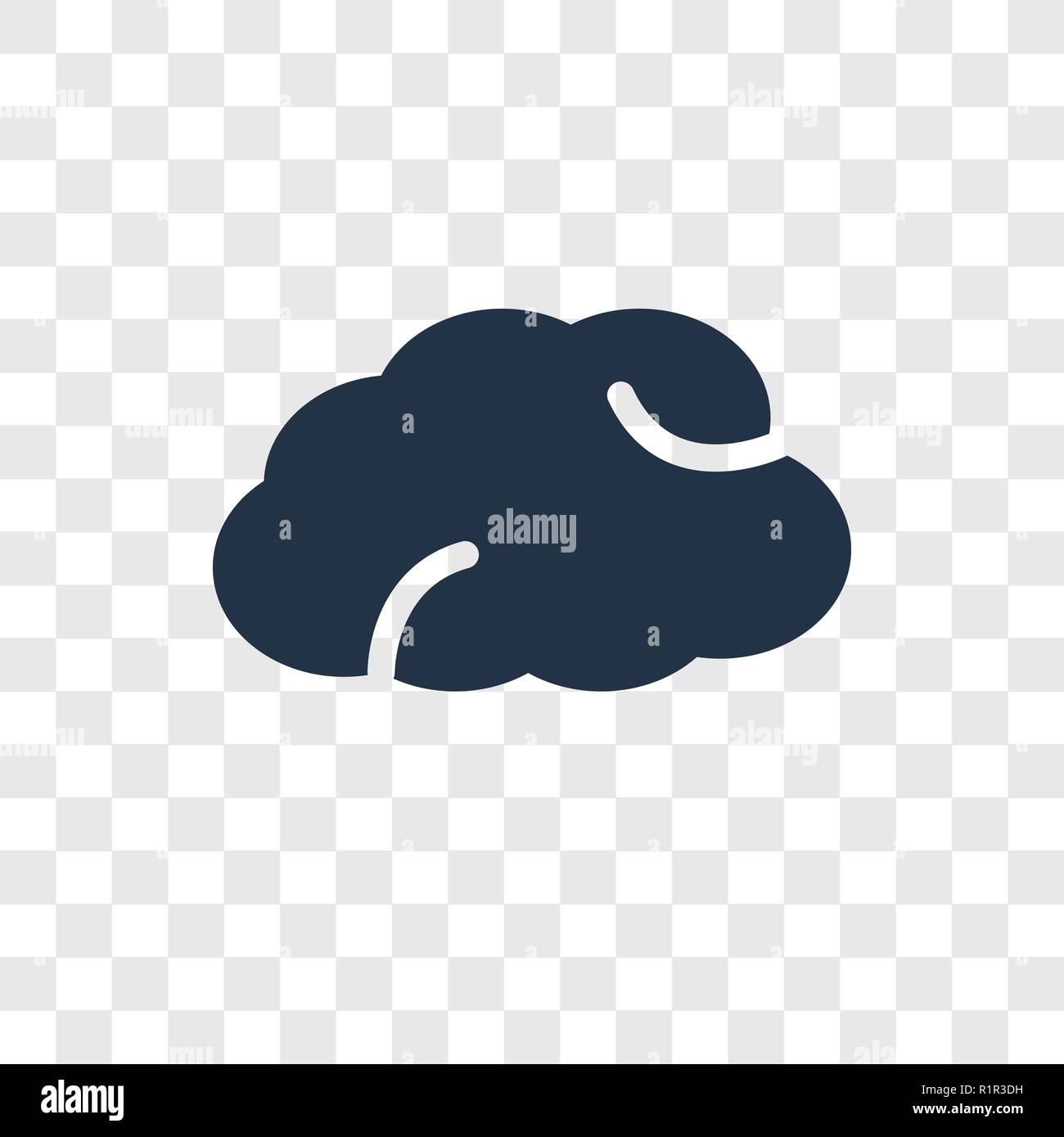 Cloud vector icon isolated on transparent background, Cloud ...