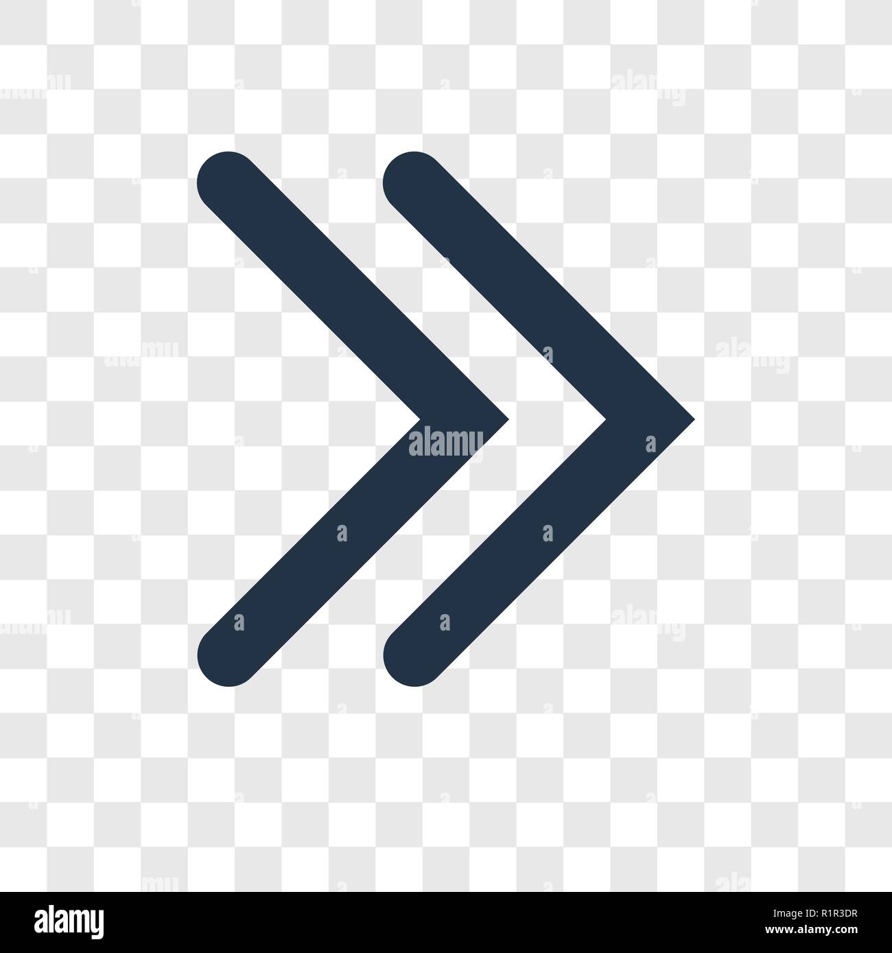 Forward vector icon isolated on transparent background, Forward ...