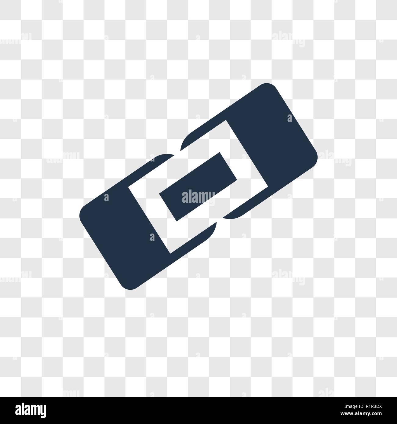 Link vector icon isolated on transparent background, Link transparency ...