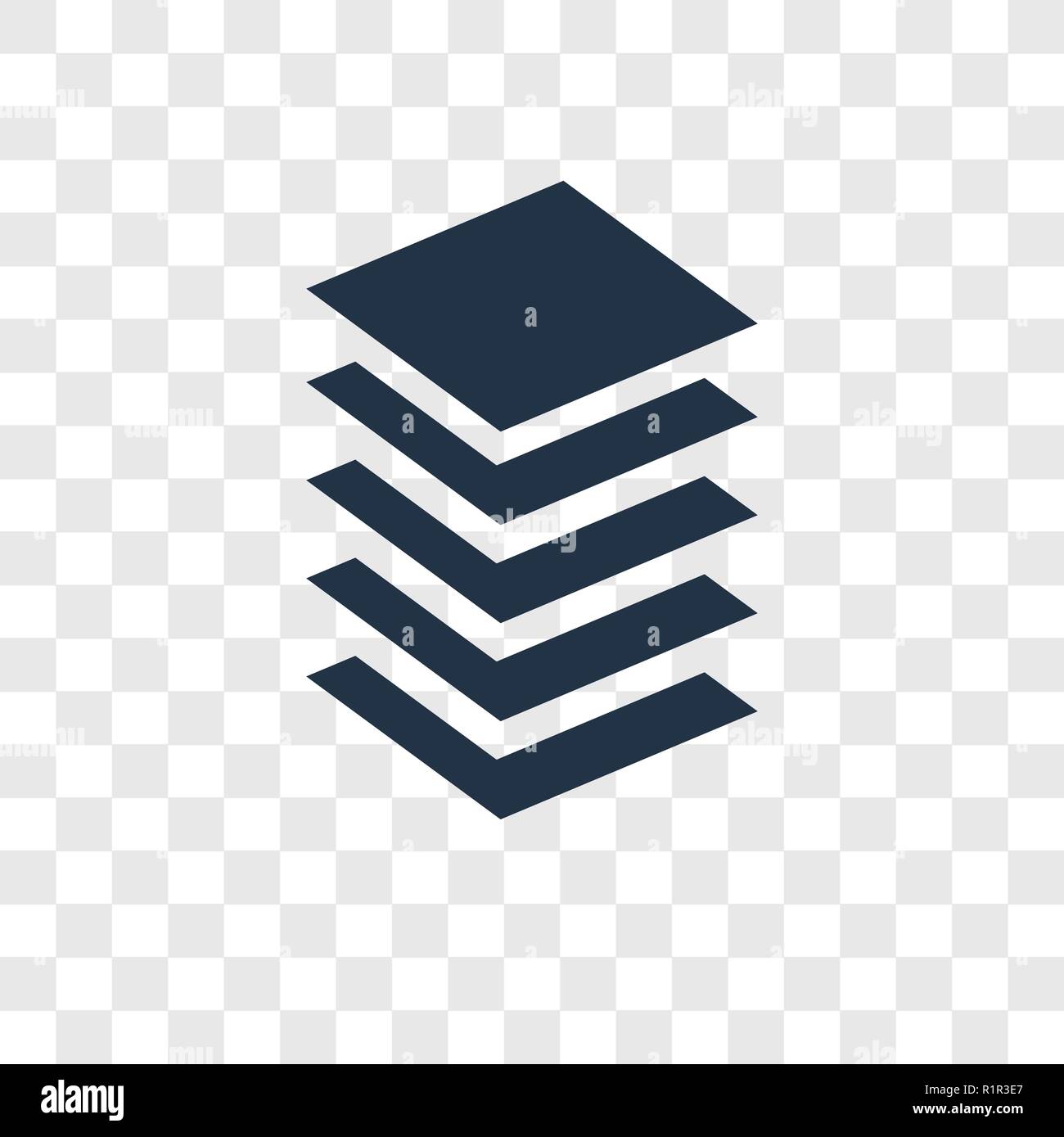 Layer vector icon isolated on transparent background, Layer ...